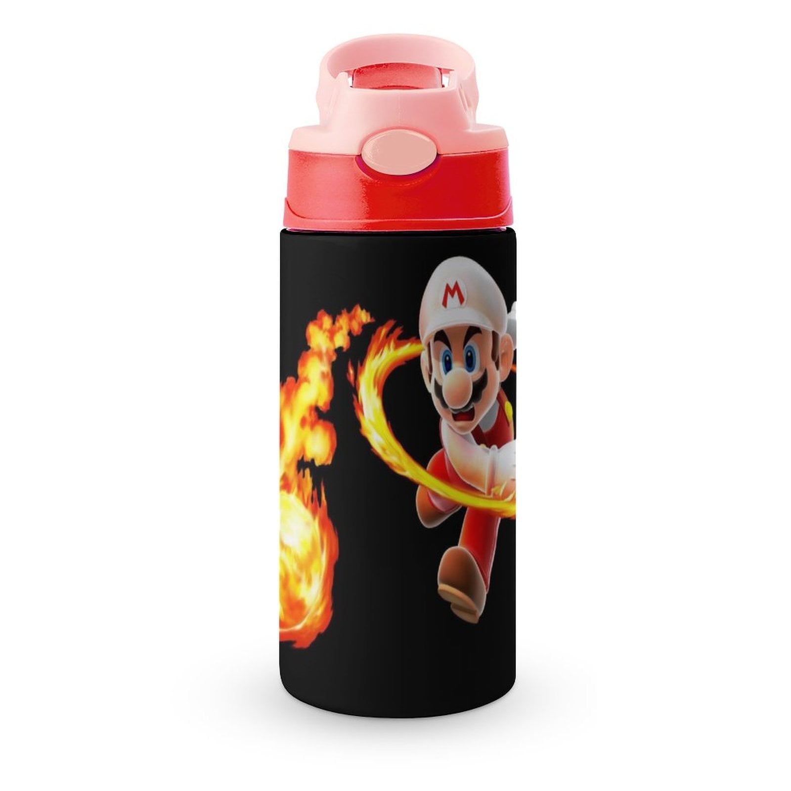 Super Mario Fire Kid's Insulated Water Bottle With Straw Vacuum ...