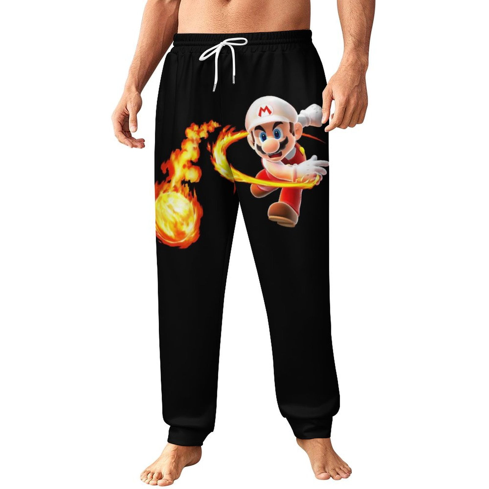 Super Mario Fire Men's Sweatpants Trousers 3D Printed Joggers Track ...