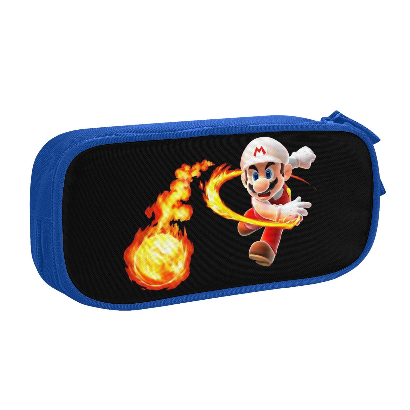 Super Mario Fire Pencil Case Large Capacity Pencilcase Double-layer Pen ...