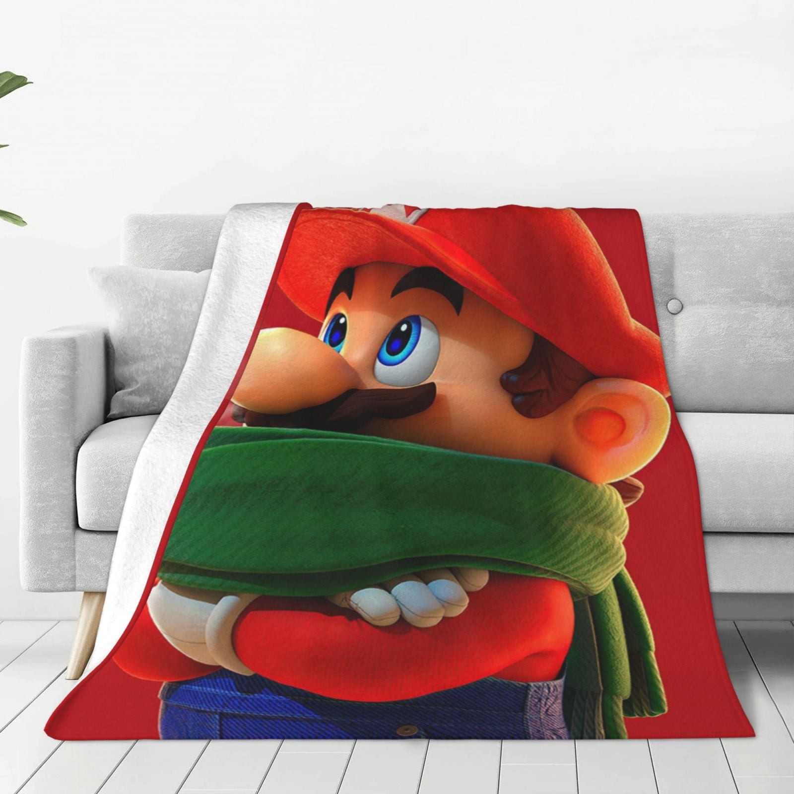 Super Mario Flannel Blanket Cozy Ultra-Soft Micro Fleece Throw Blanket ...