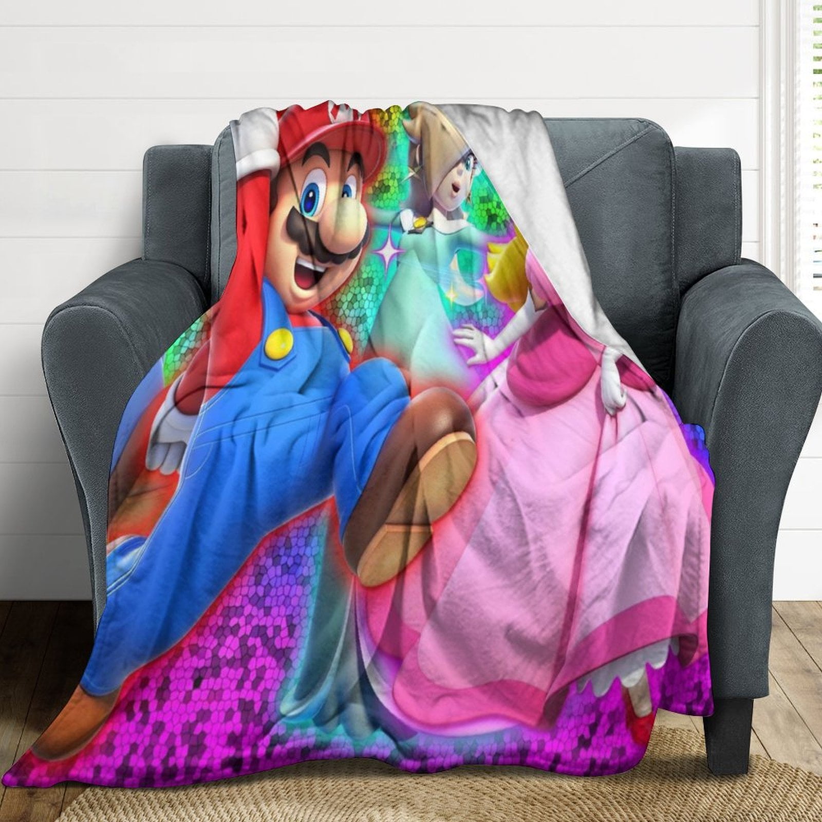 Super Mario Flannel Blankets Soft Plush Throw Blanket Fuzzy Cozy Luxury ...