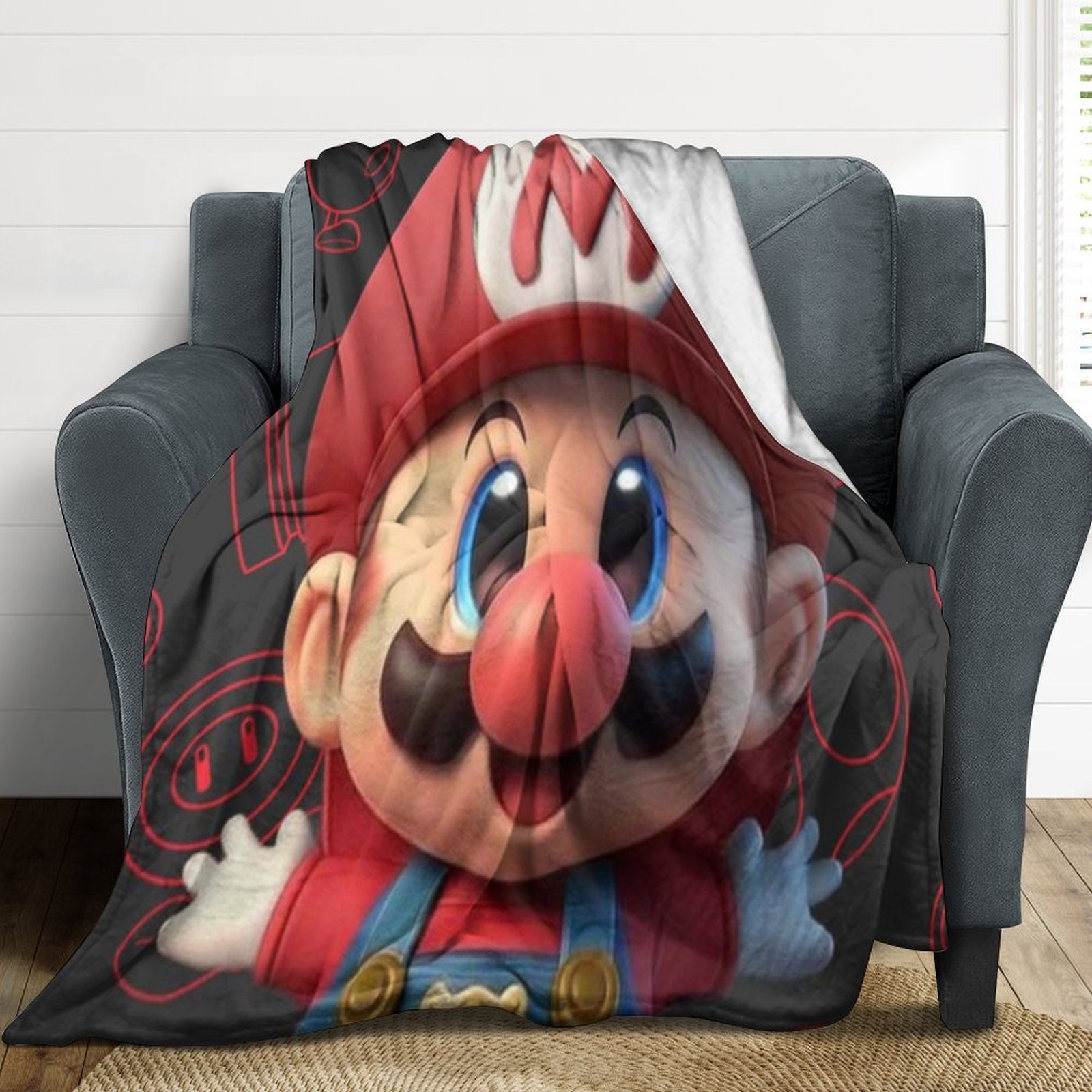 Super Mario Flannel Blankets Soft Plush Throw Blanket Fuzzy Cozy Luxury ...