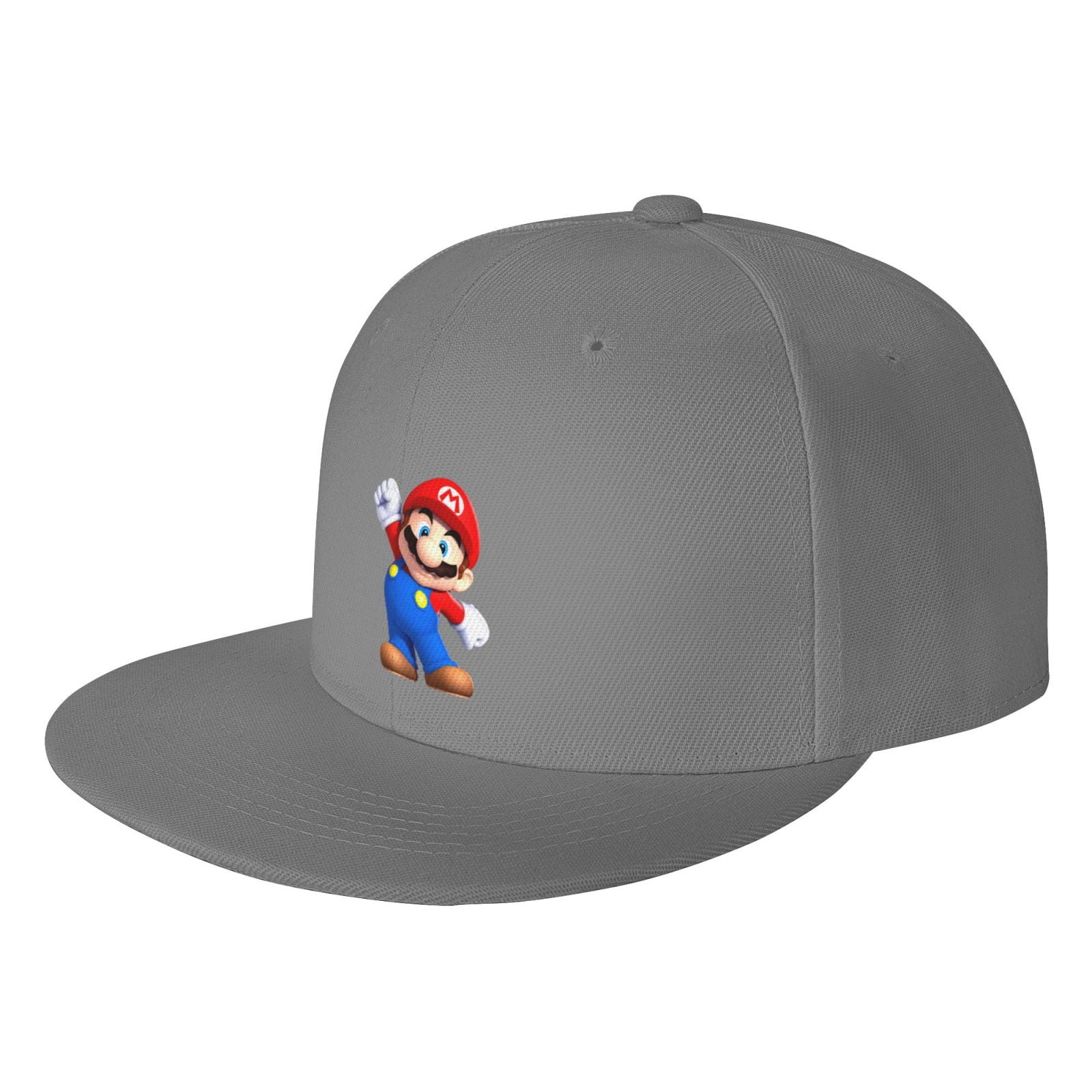 Super Mario Flat Brim Hat Baseball Dad Hat Women Men Adjustable Classic ...