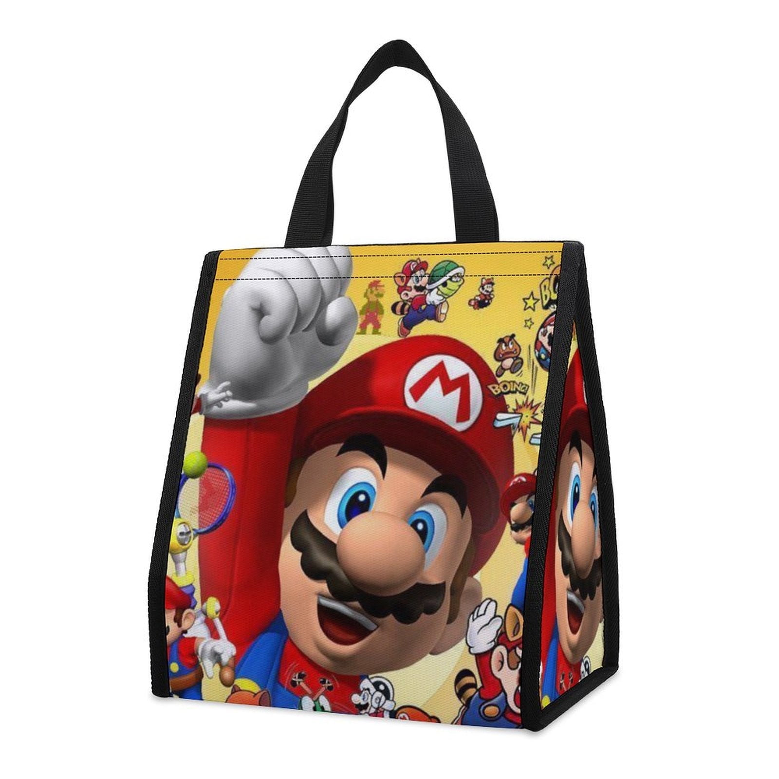 Super Mario Folding Insulated Lunch Bag Portable Lunchbag Reusable ...