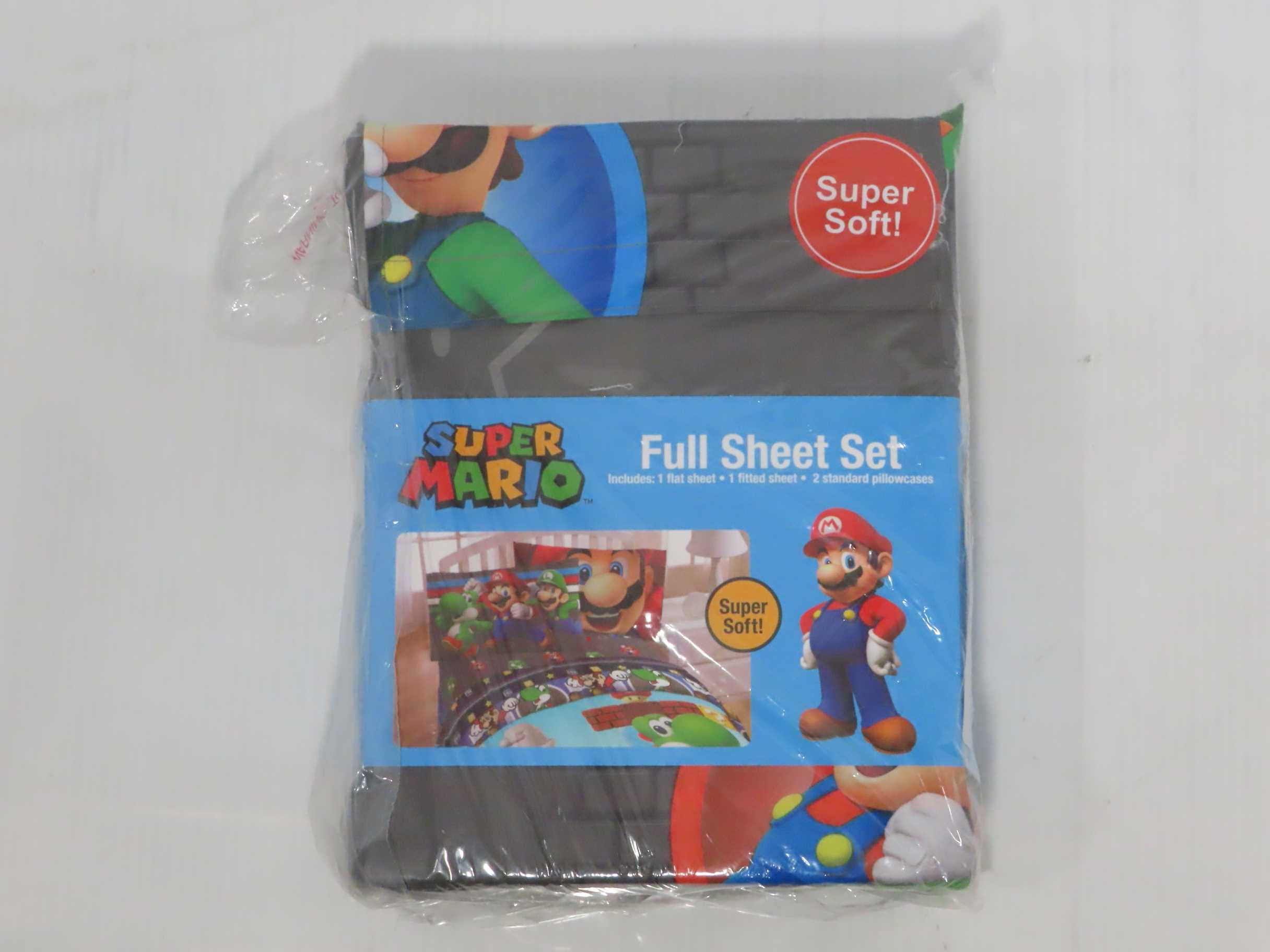 SUPER MARIO Trifecta Fun 4-Piece Full Size Sheet Set - Walmart.com