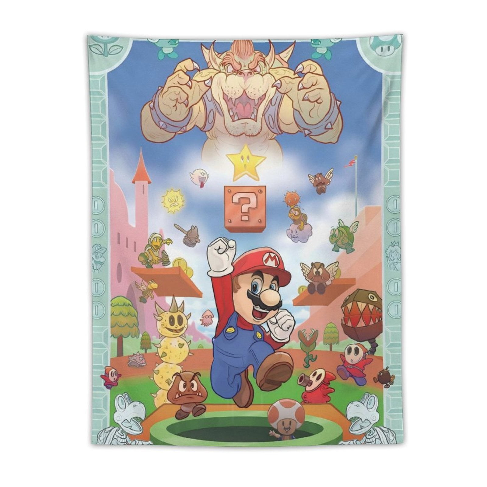 Super Mario Fun Tapestry wall hanging wall art decoration living room ...