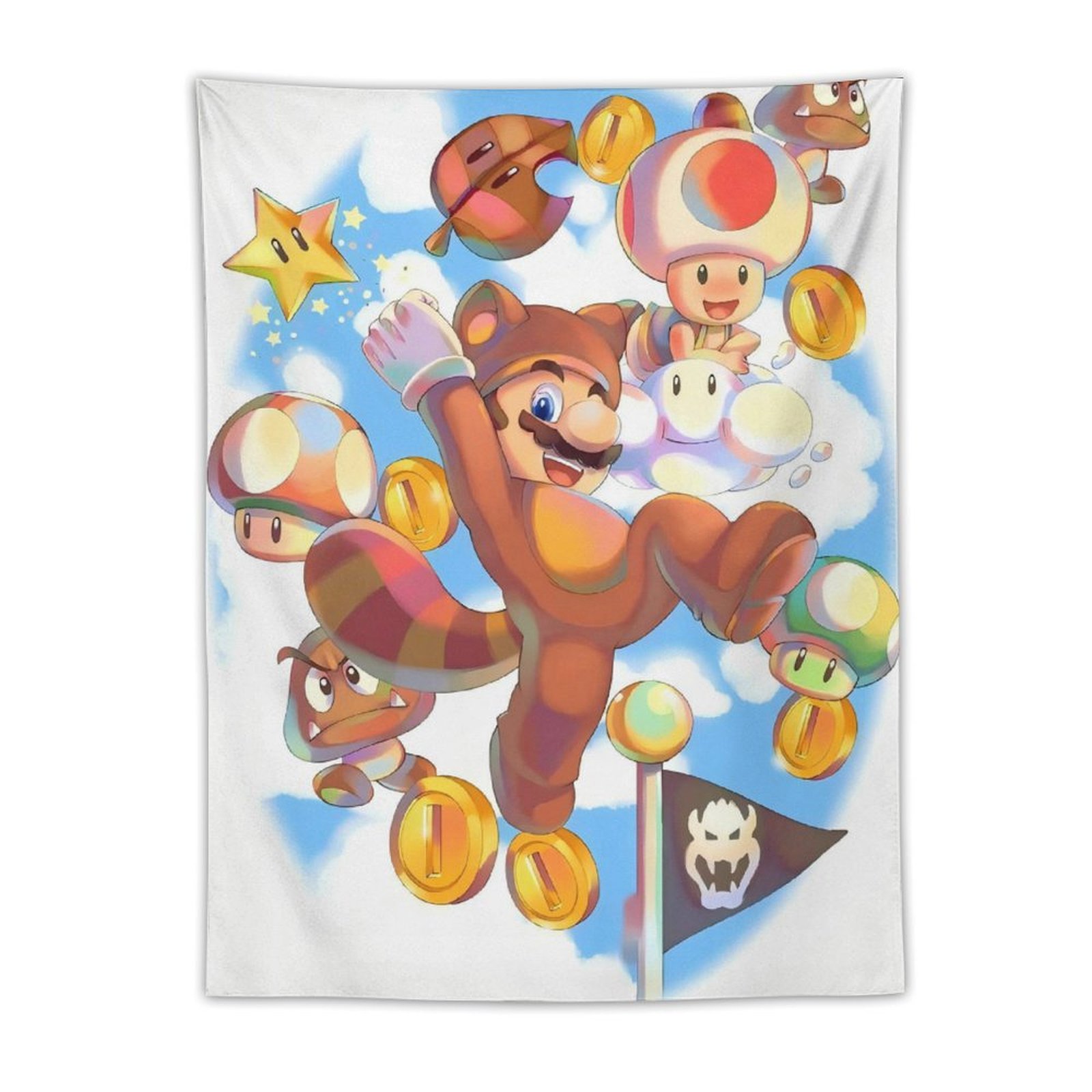 Super Mario Fun Tapestry wall hanging wall art decoration living room ...