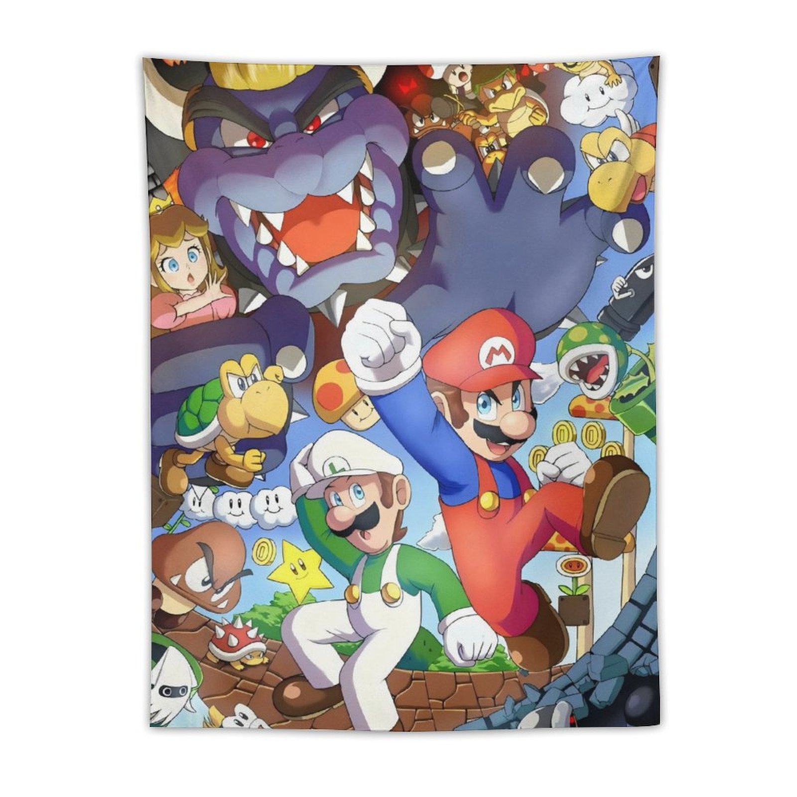 Super Mario Fun Tapestry wall hanging wall art decoration living room ...