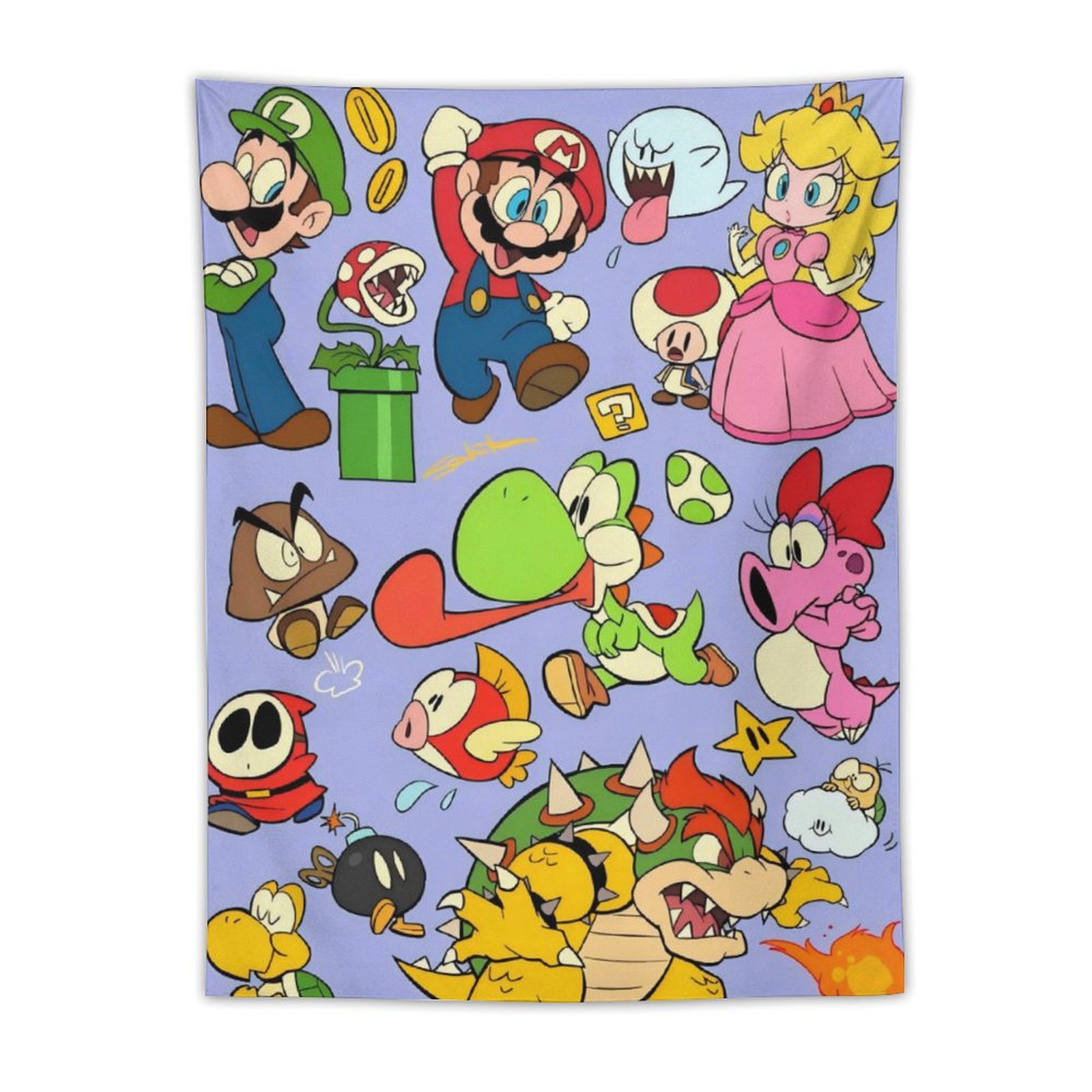 Super Mario Fun Tapestry wall hanging wall art decoration living room ...