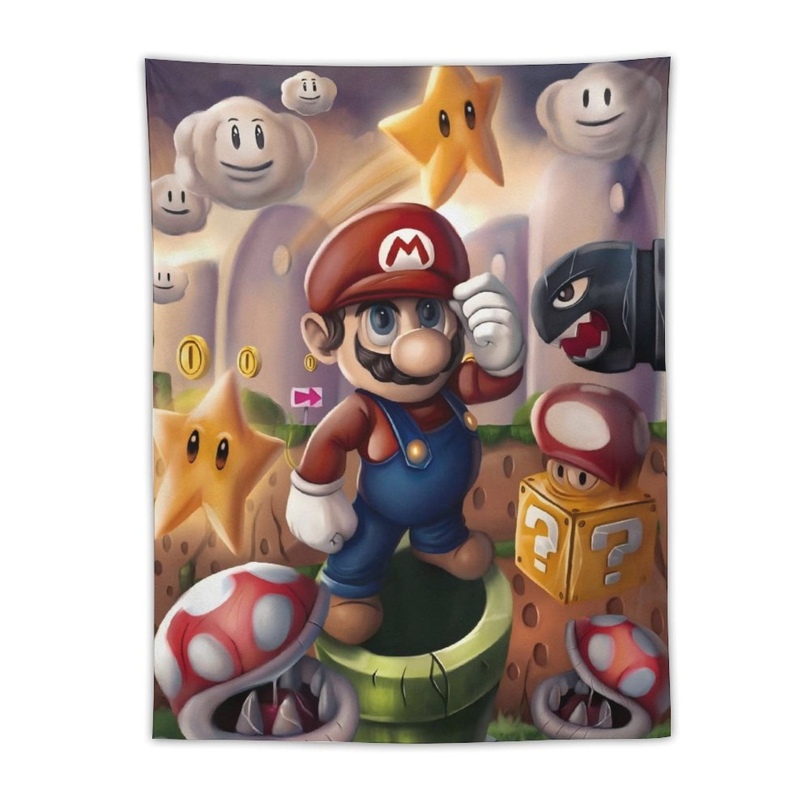 Super Mario Fun Tapestry wall hanging wall art decoration living room ...