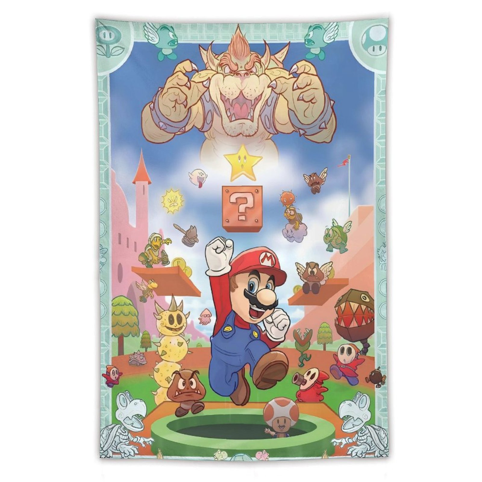 Super Mario Fun Tapestry wall hanging wall art decoration living room ...