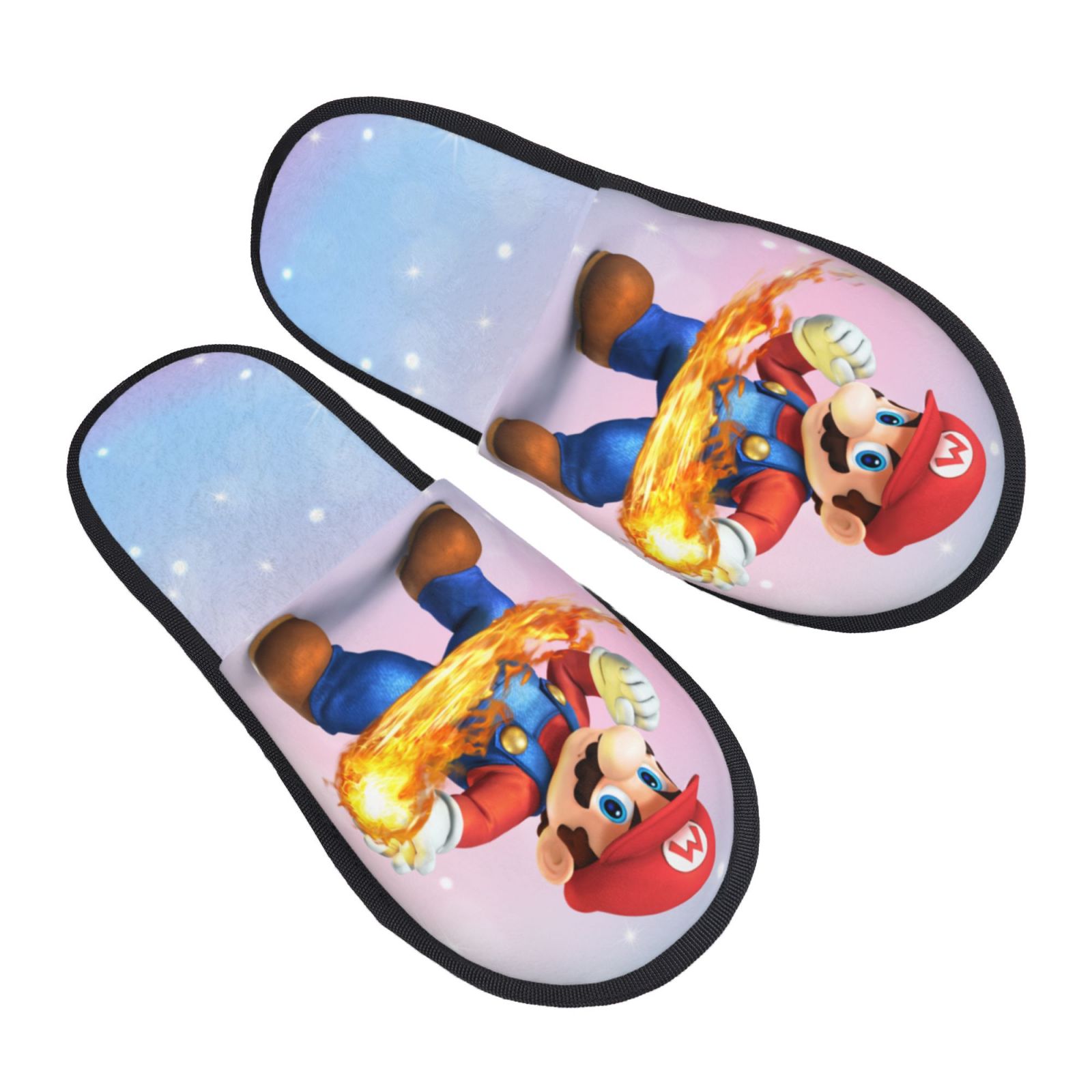 Super Mario Furry Slippers For Men Women Fuzzy House Slippers Winter ...