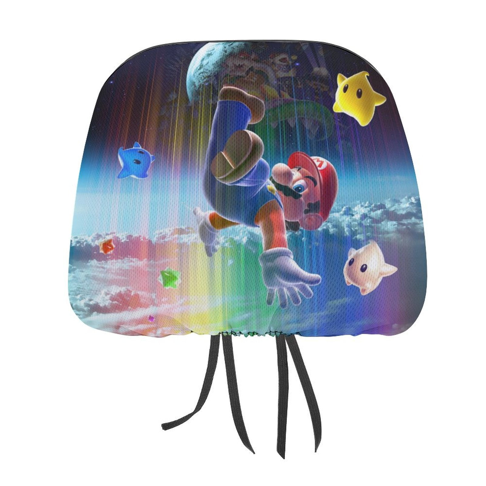 Super Mario Galaxy Car Headrest Cover Accessories Vehicles Seat Pillow ...