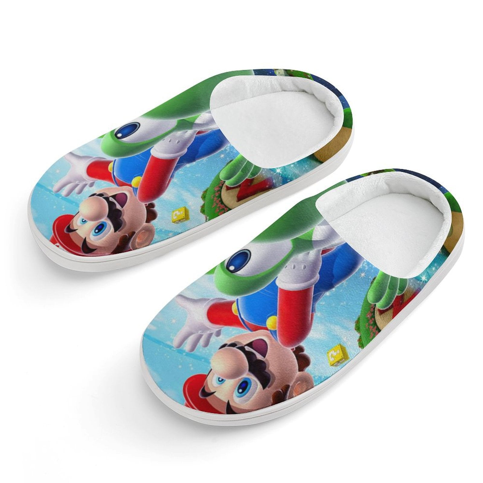 Super Mario Galaxy Cotton Slippers For Kids Winter Warm Soft Plush ...