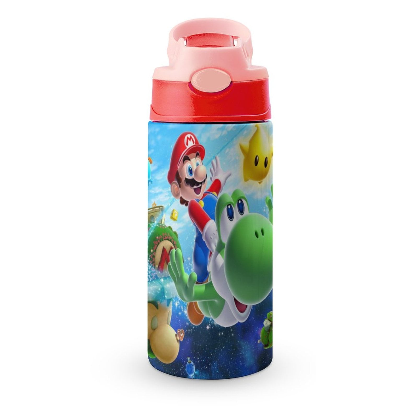 Super Mario Galaxy Kid's Insulated Water Bottle With Straw Vacuum ...