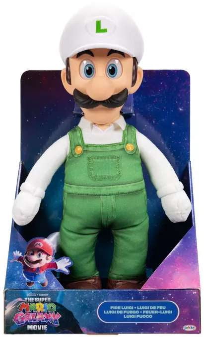 Super Mario Galaxy Movie Luigi Posable Plush Figure - Walmart.com