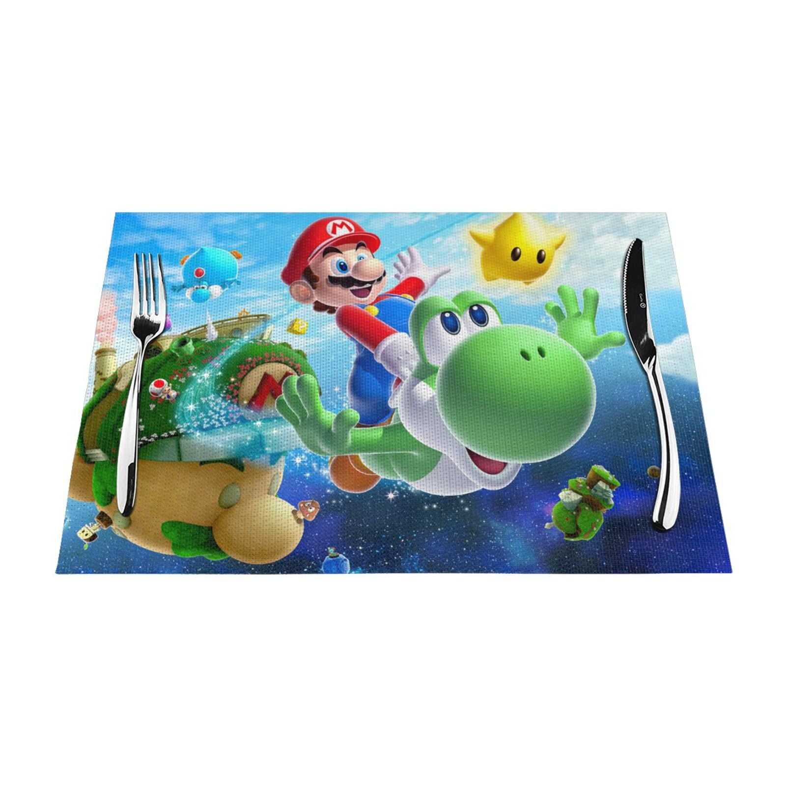 Super Mario Galaxy Woven Placemats For Kitchen Dining Table Tabletop ...