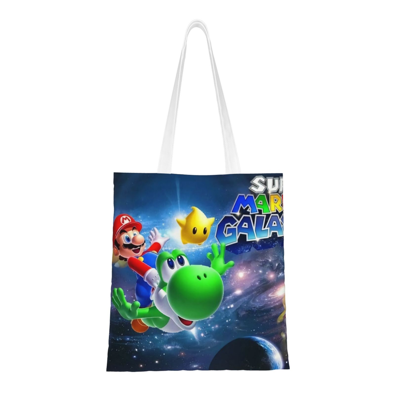 Super Mario Galaxy3 Tote Bag For Women Girls Girly Cartoon Canvas Tote ...