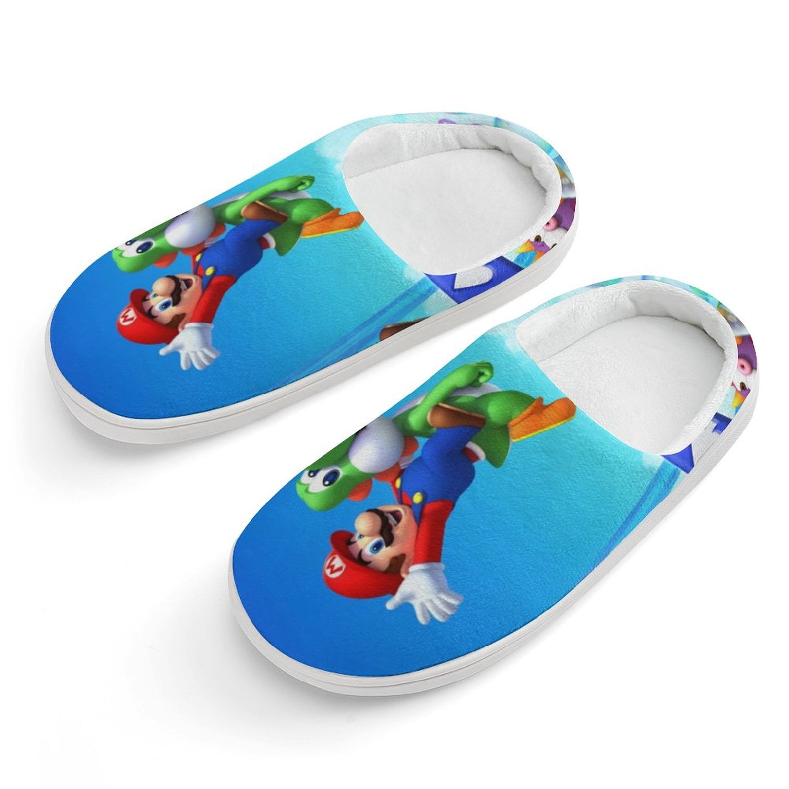 Super Mario Game Cotton Slippers For Kids Winter Warm Soft Plush ...
