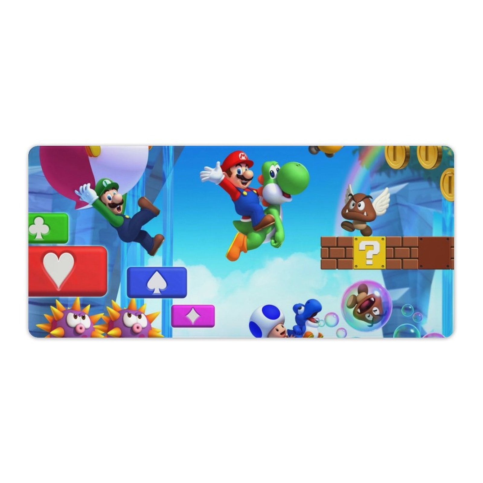 Super Mario Game Extended Gaming Mouse Pad No-sliped Large Desk Mat ...