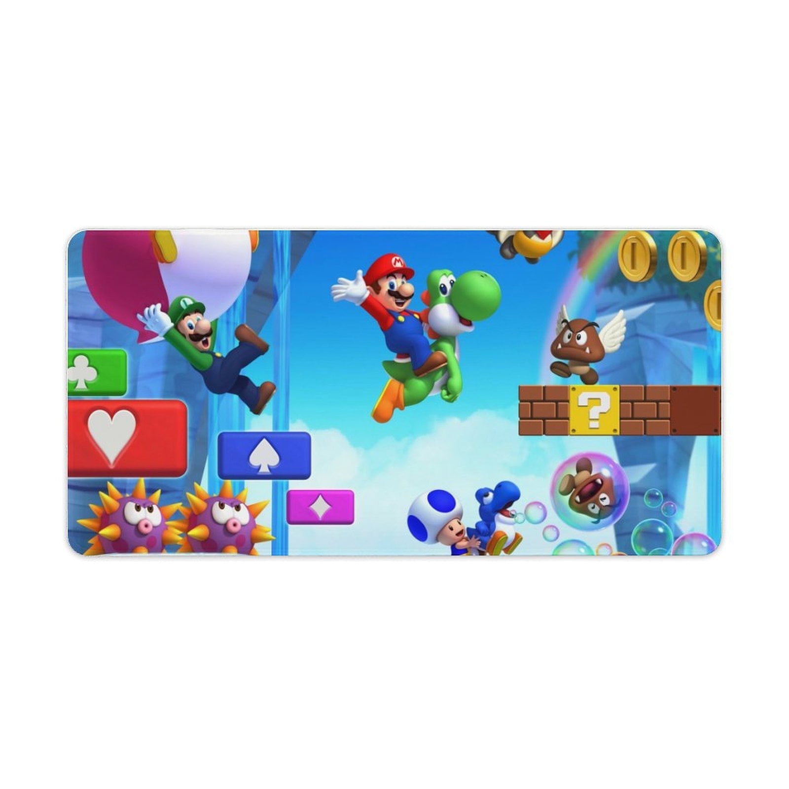 Super Mario Game Extended Gaming Mouse Pad No-sliped Large Desk Mat ...