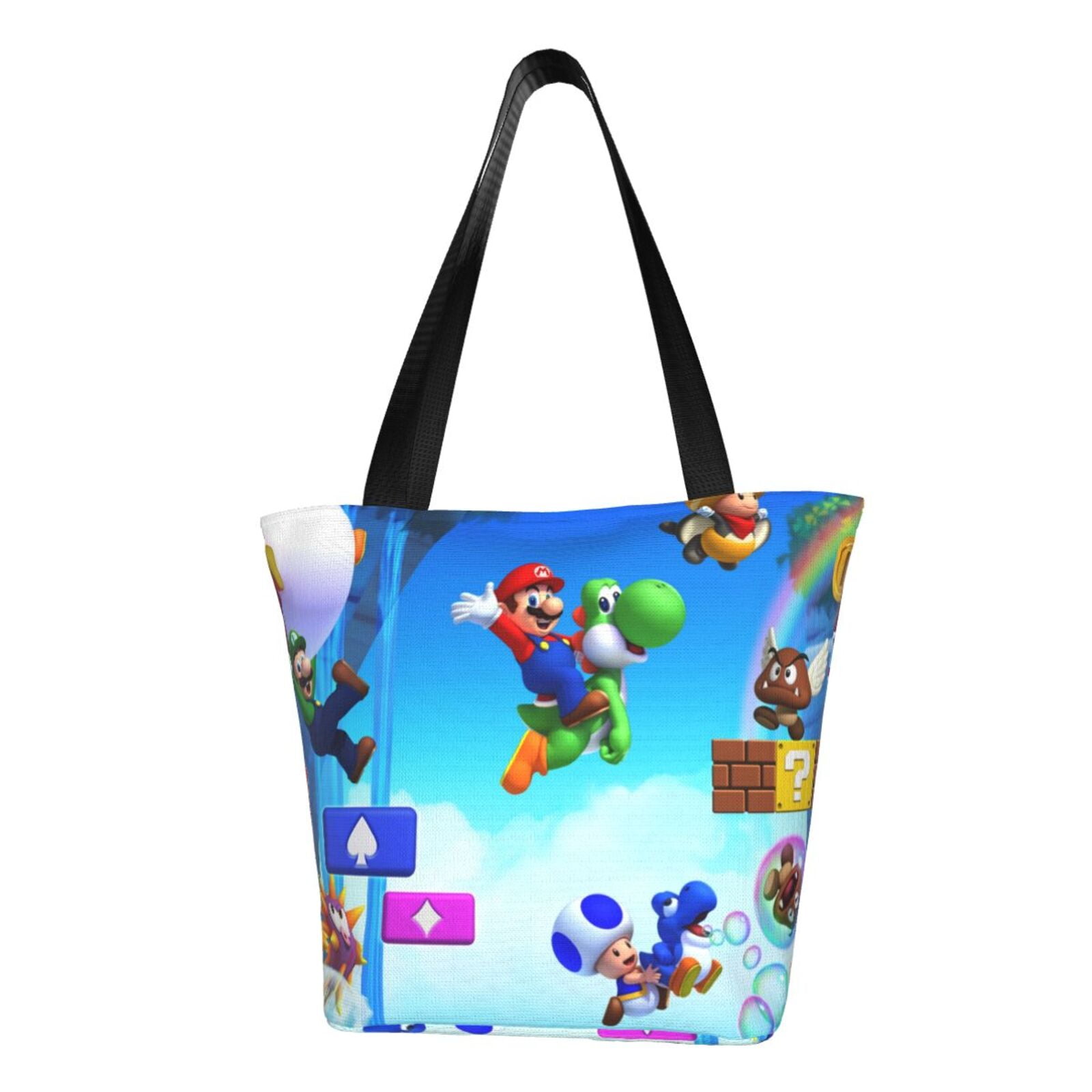 Super Mario Game Women's Tote Bag Large Capacity Shoulder Handbag For ...