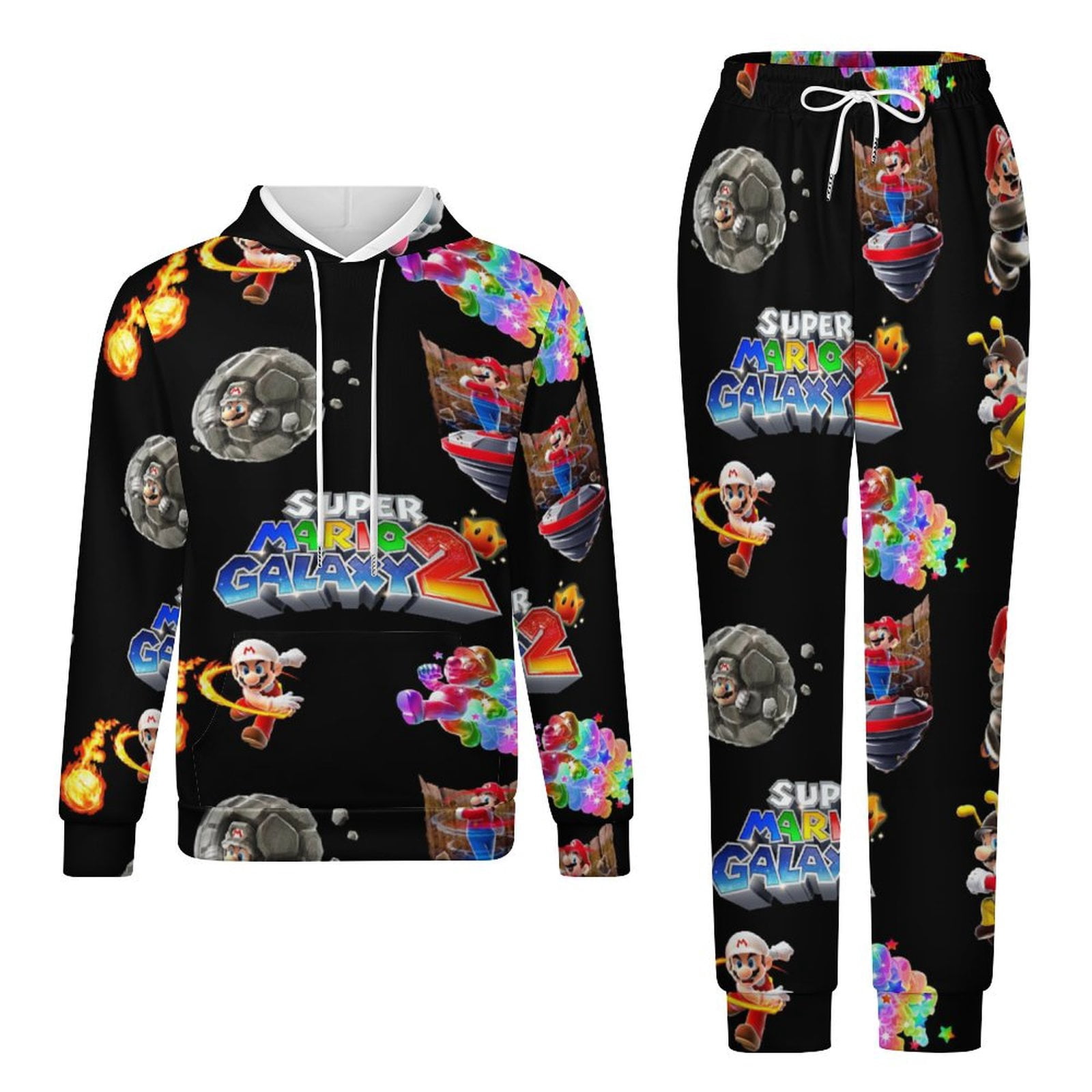 Super Mario Games Adult Hoodies And Sweatpants Set Sweatshirts Jogger ...
