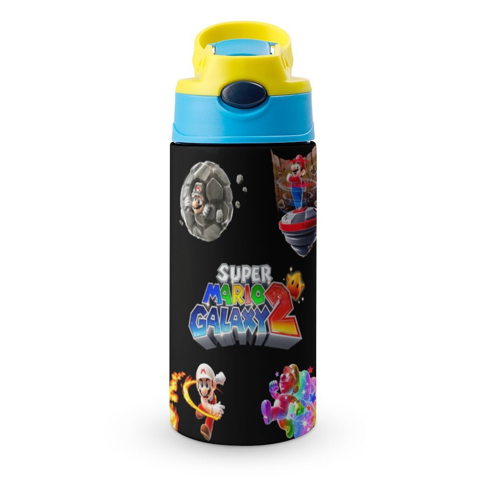 Super Mario Games Kid's Insulated Water Bottle With Straw Vacuum ...