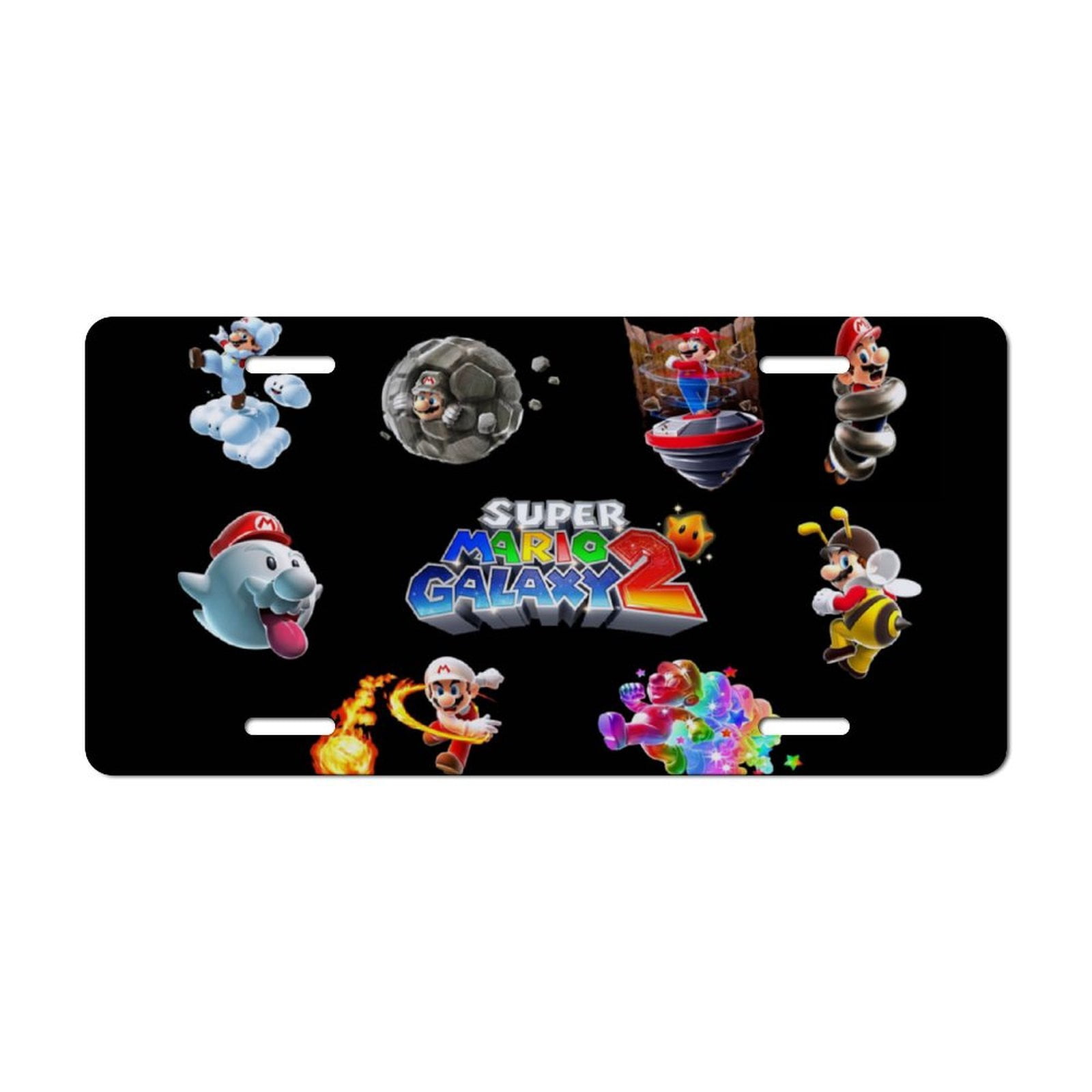 Super Mario Games License Plate Cover Aluminum For Various Car Truck ...