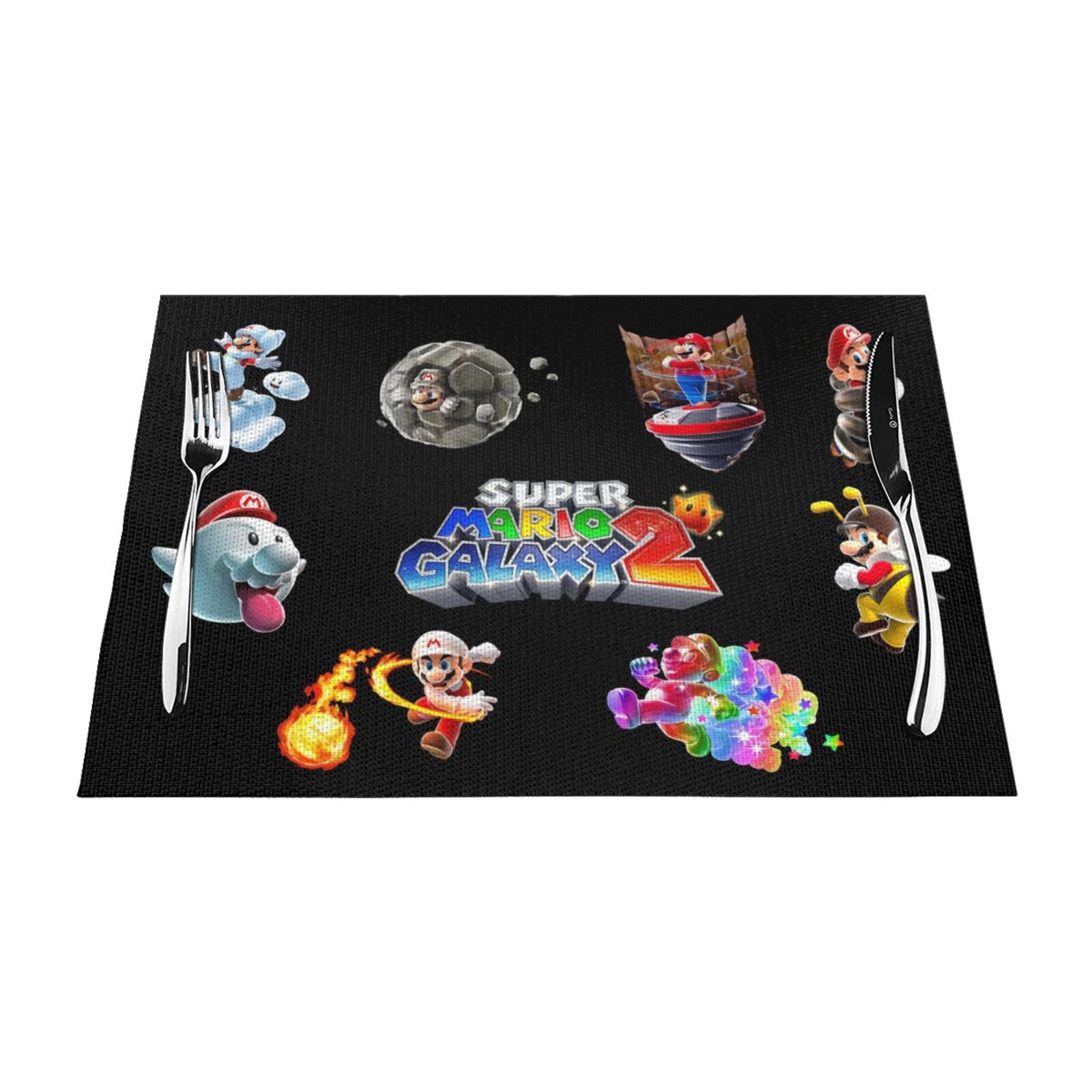Super Mario Games Woven Placemats For Kitchen Dining Table Tabletop ...