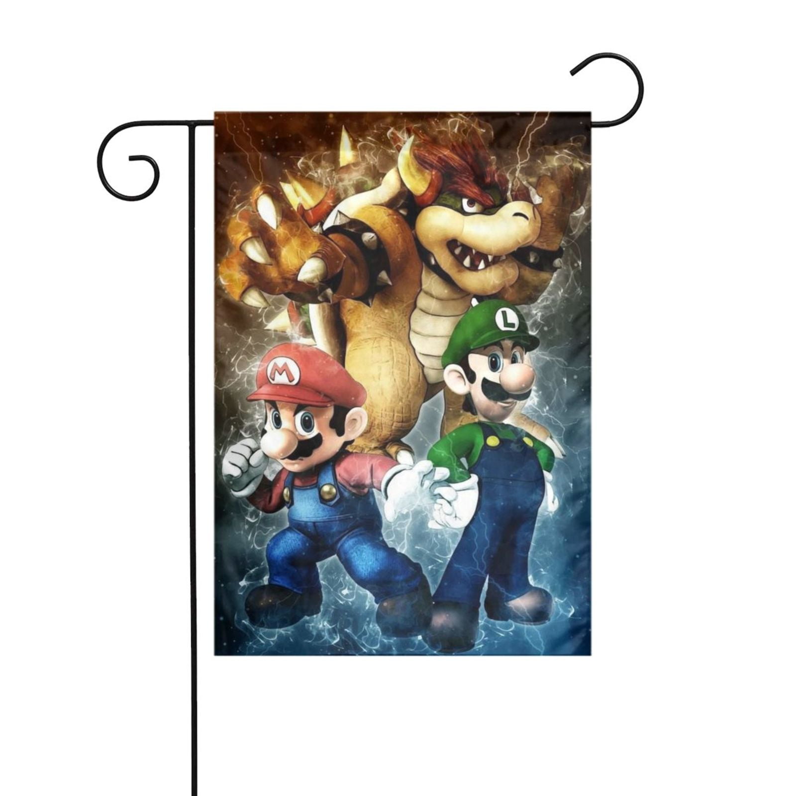 Super Mario Garden Flag Double Sided Outside Cartoon Game Yard Outdoor ...