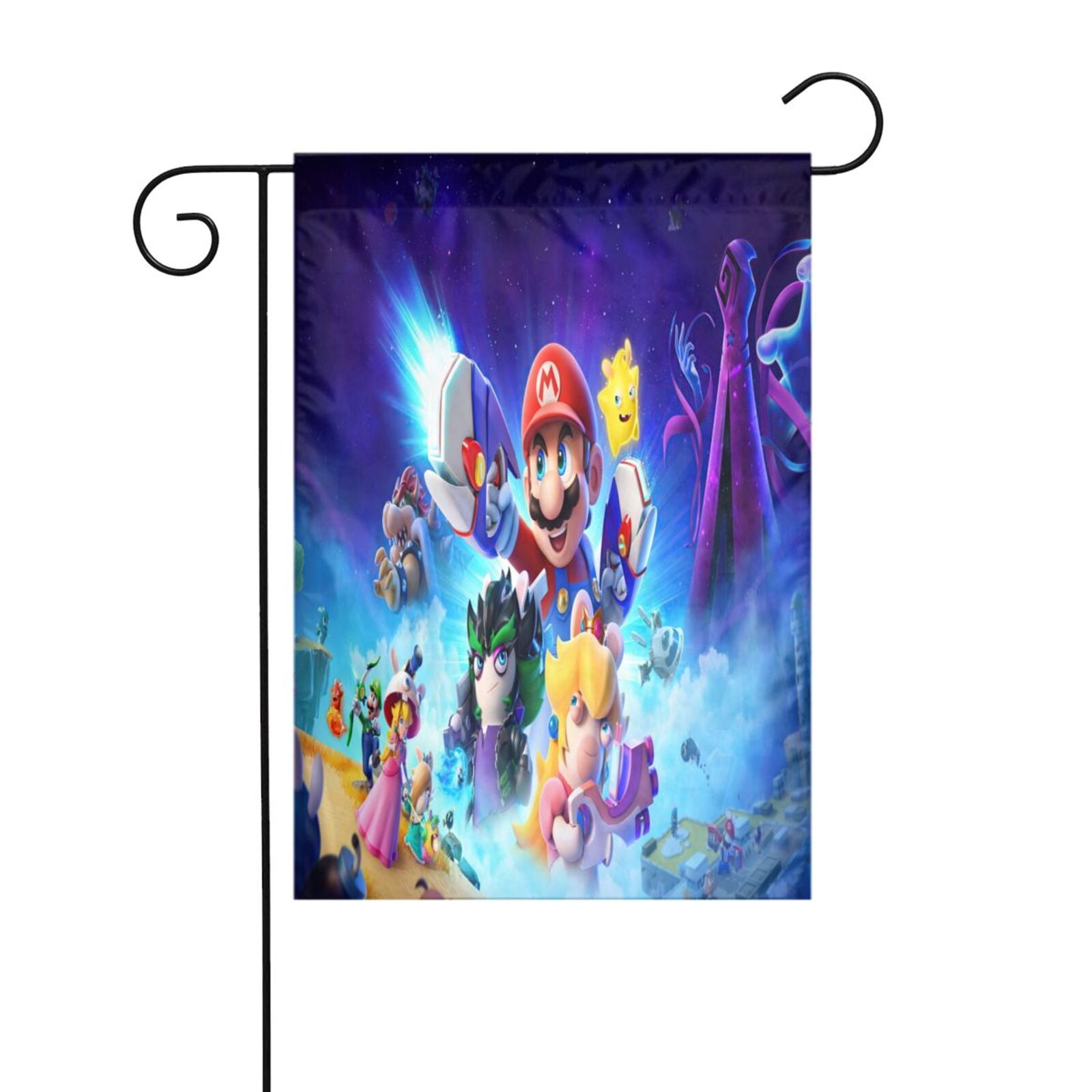 Super Mario Garden Flag Double Sided Outside Cartoon Game Yard Outdoor ...