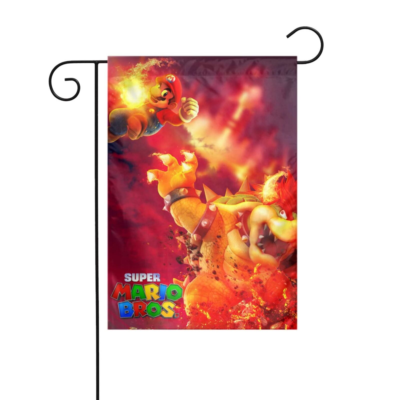 Super Mario Garden Flag Double Sided Outside Cartoon Game Yard Outdoor ...