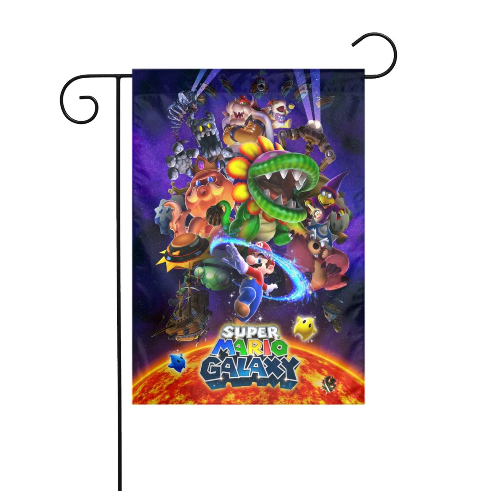 Super Mario Garden Flag Double Sided Outside Cartoon Game Yard Outdoor ...