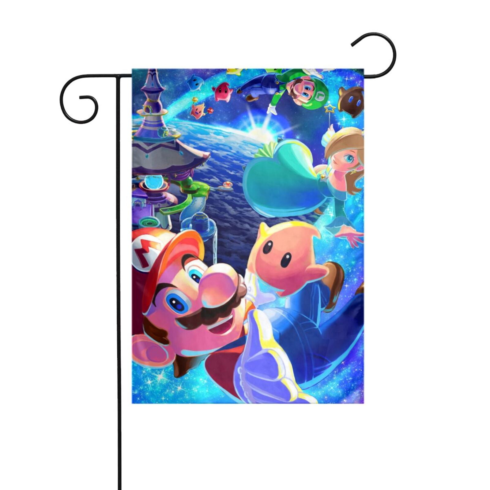 Super Mario Garden Flag Double Sided Outside Cartoon Game Yard Outdoor ...