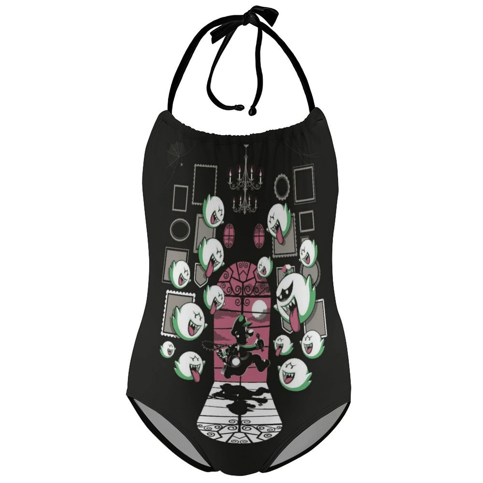 Super Mario Girls One Piece Swimsuit Quick Dry Swimwear Print Bathing ...