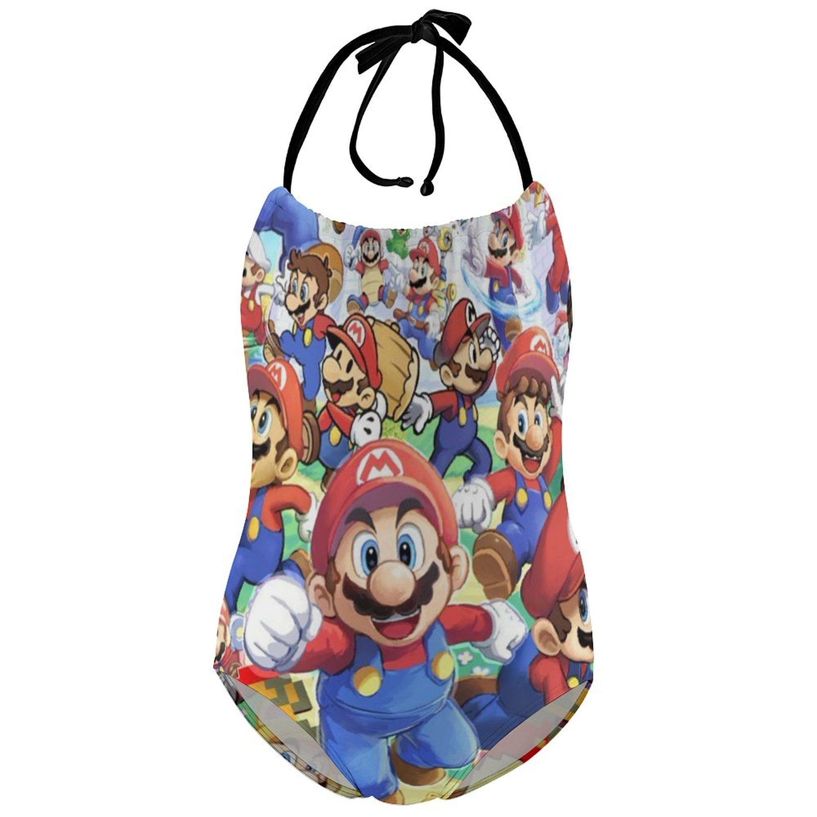Super Mario Girls One Piece Swimsuit Quick Dry Swimwear Print Bathing ...