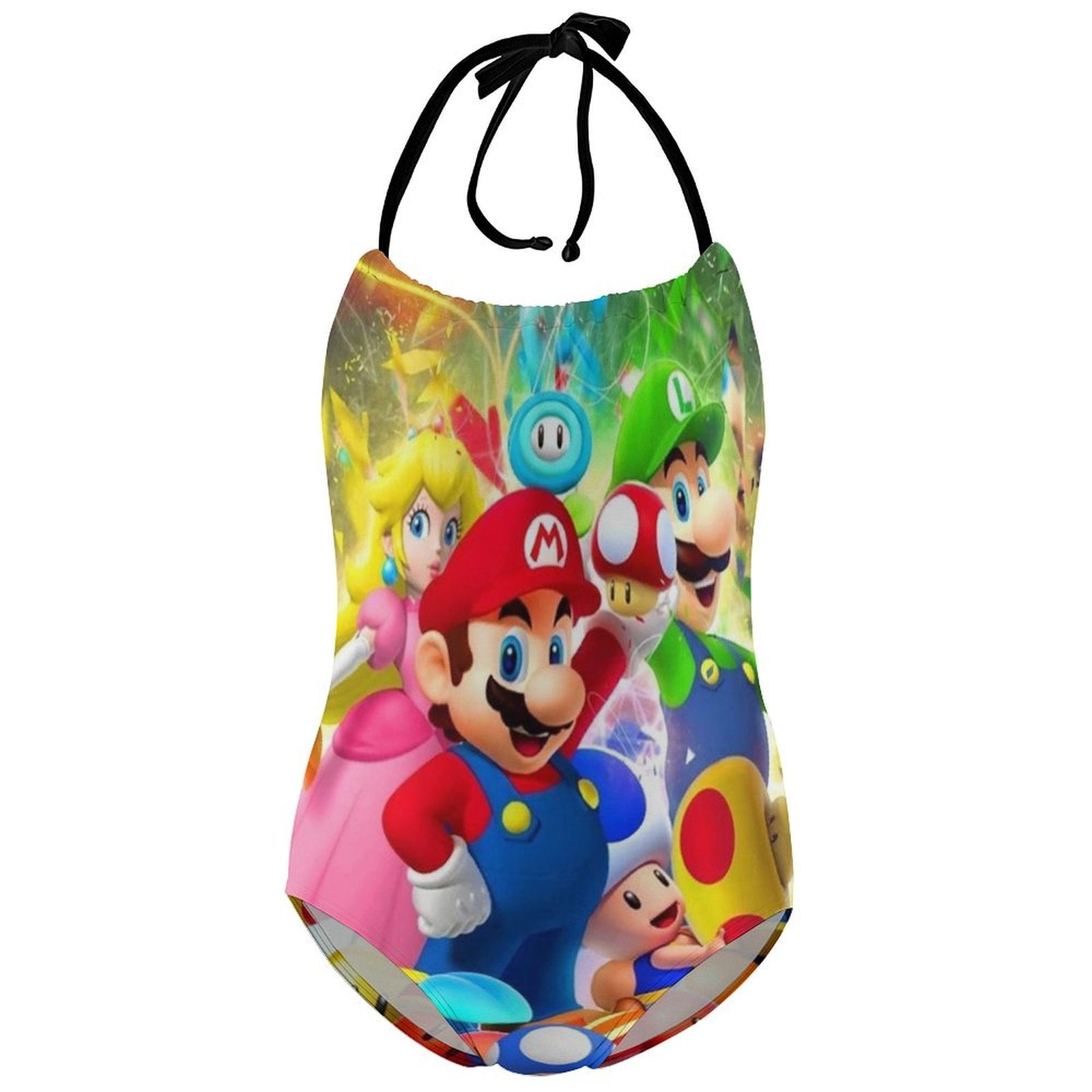 Super Mario Girls One Piece Swimsuit Quick Dry Swimwear Print Bathing ...