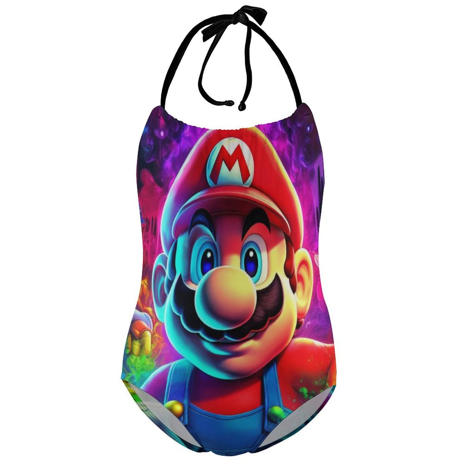 Super Mario Girls One Piece Swimsuit Quick Dry Swimwear Print Bathing ...