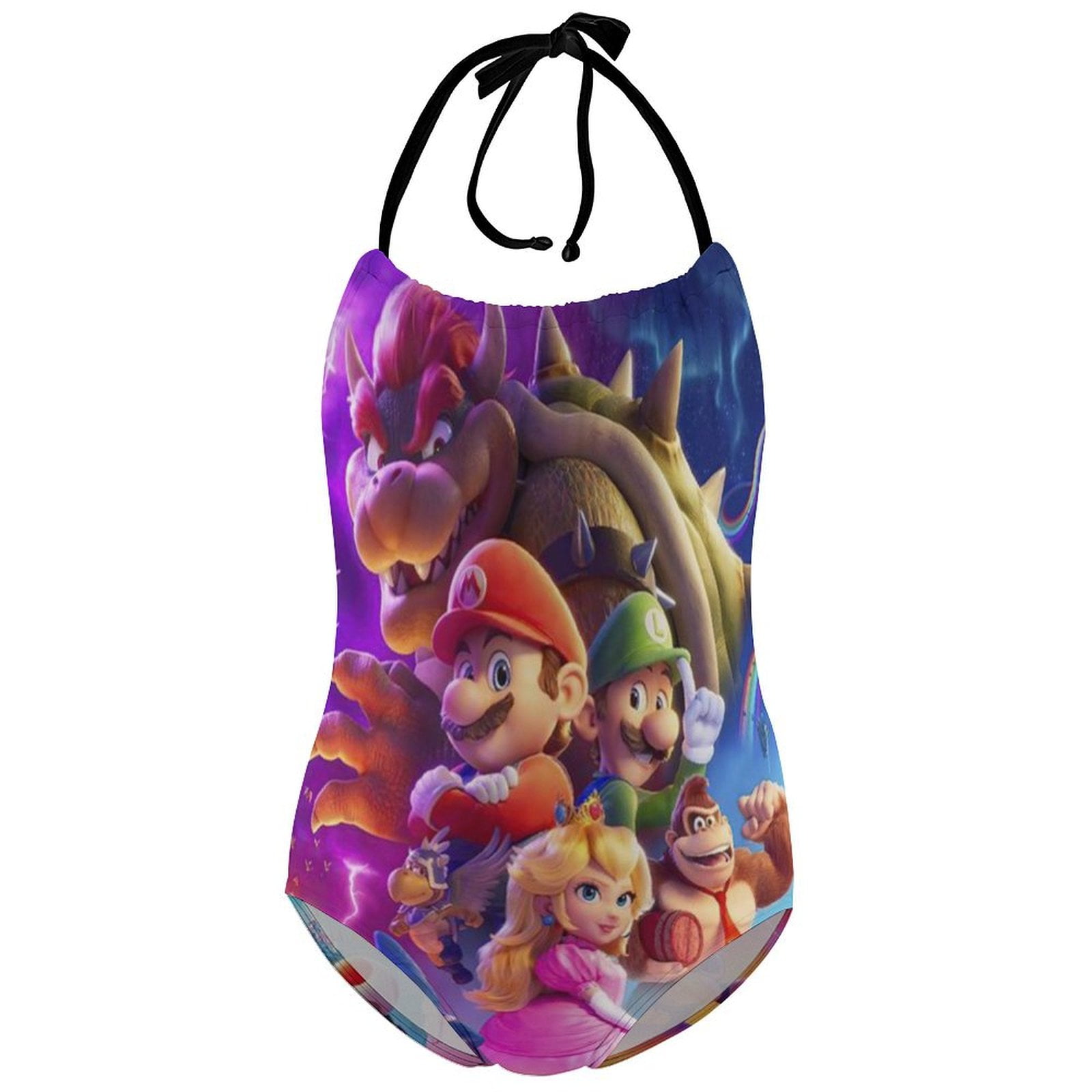 Super Mario Girls One Piece Swimsuit Quick Dry Swimwear Print Bathing ...