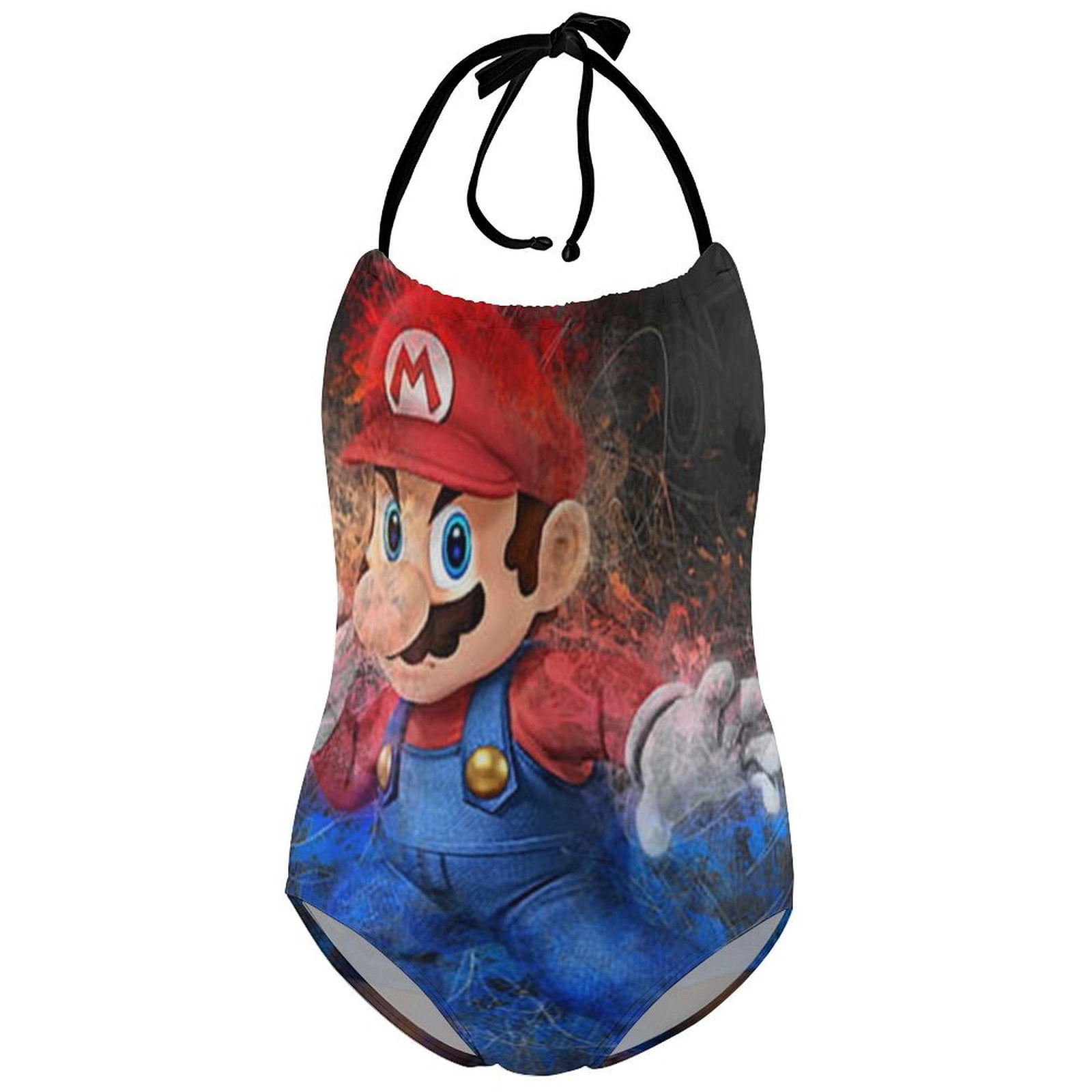 Super Mario Girls One Piece Swimsuit Quick Dry Swimwear Print Bathing ...