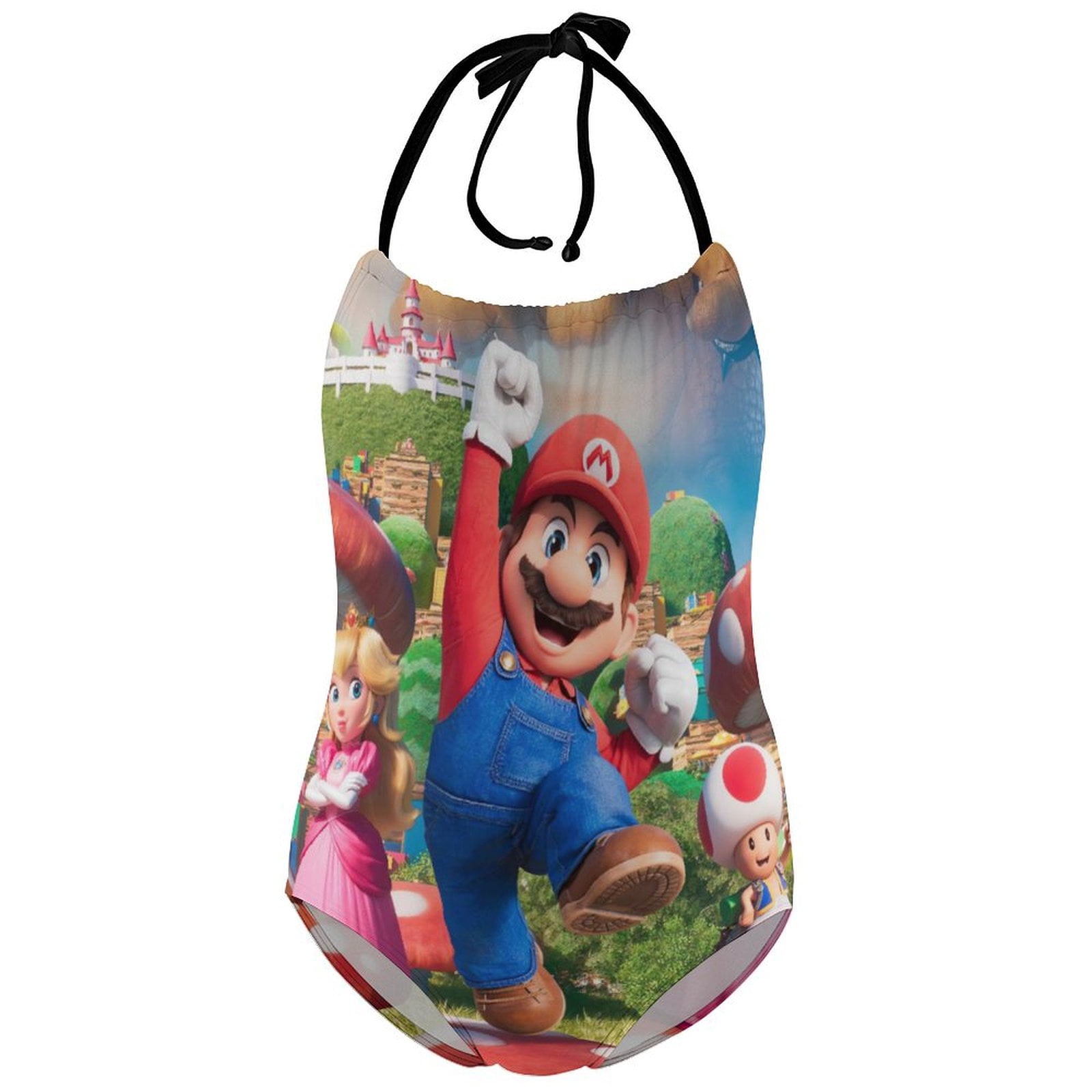 Super Mario Girls One Piece Swimsuit Quick Dry Swimwear Print Bathing ...