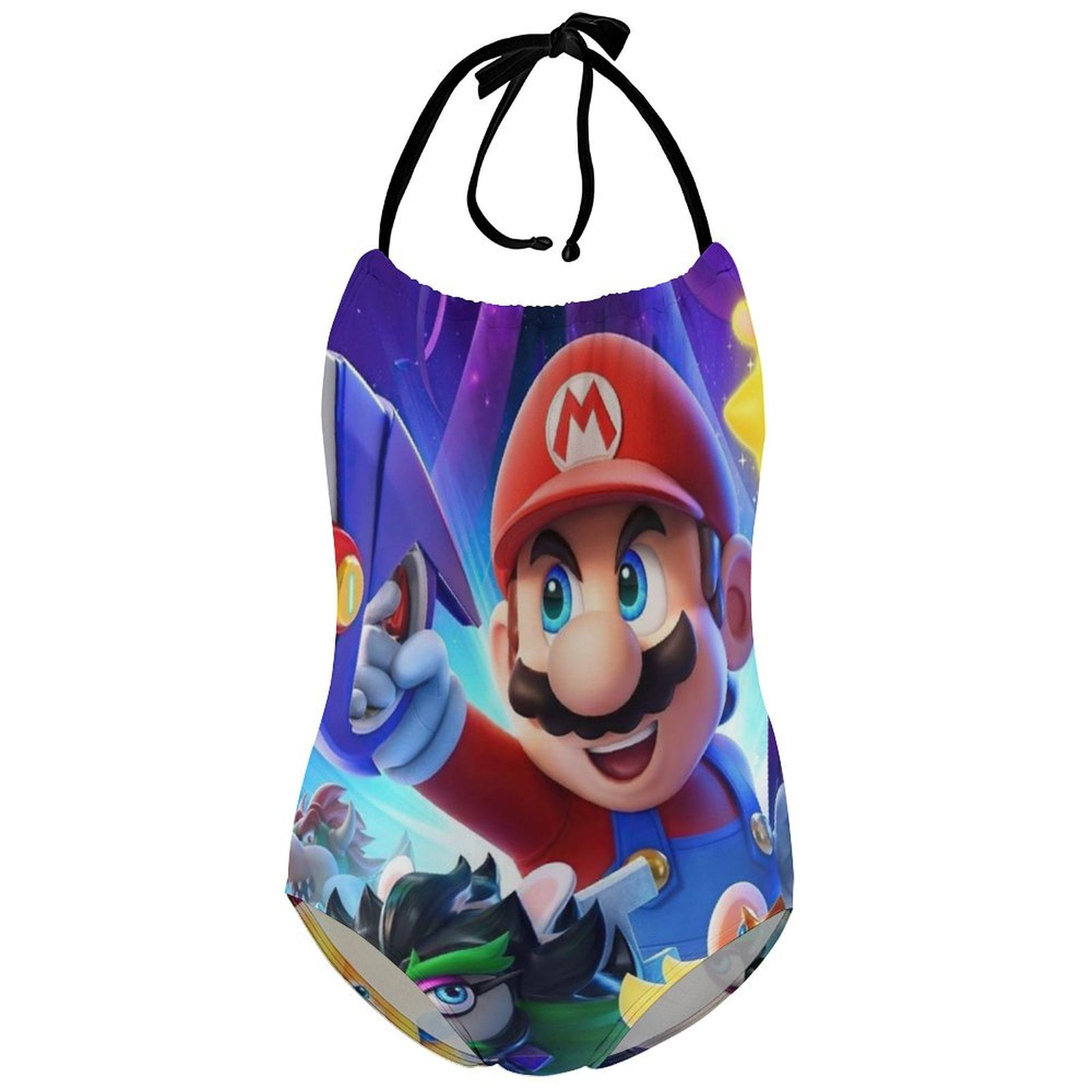 Super Mario Girls One Piece Swimsuit Quick Dry Swimwear Print Bathing ...