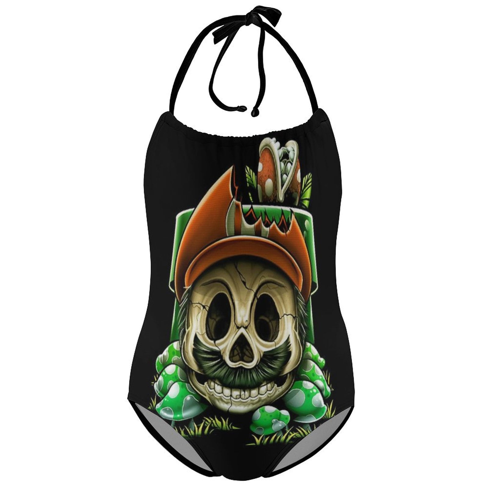 Super Mario Girls One Piece Swimsuit Quick Dry Swimwear Print Bathing ...