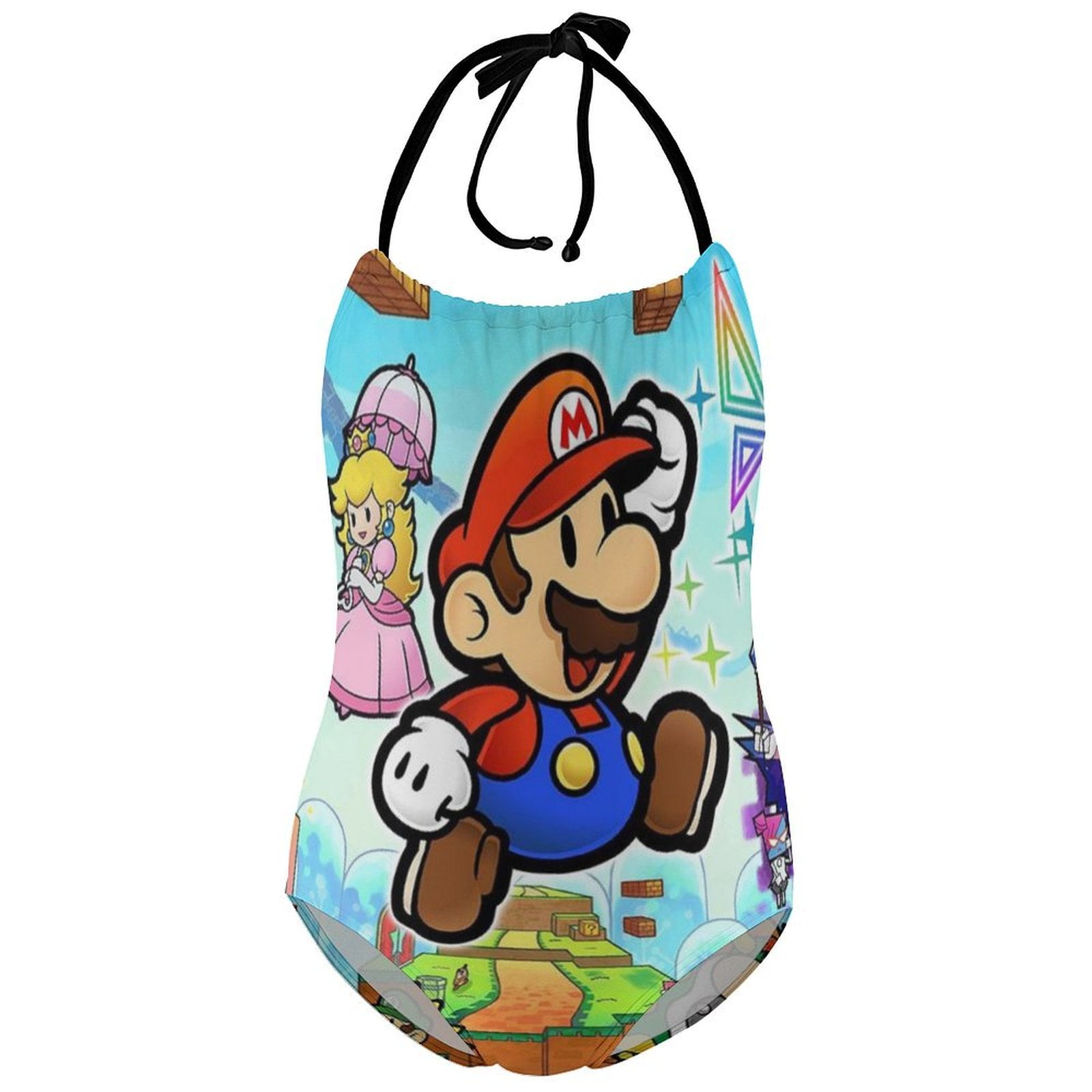 Super Mario Girls One Piece Swimsuit Quick Dry Swimwear Print Bathing ...