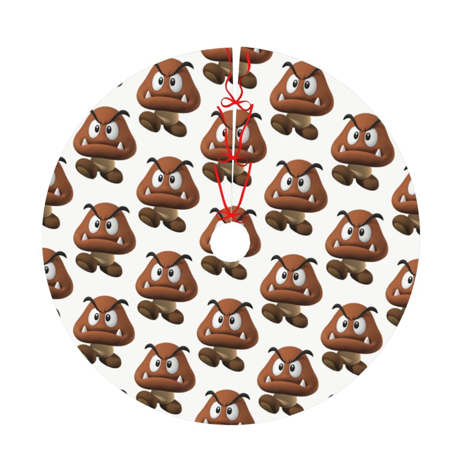 Super-Mario Goomba Christmas Tree Skirt 48 Inch,Soft and Funny Merry ...