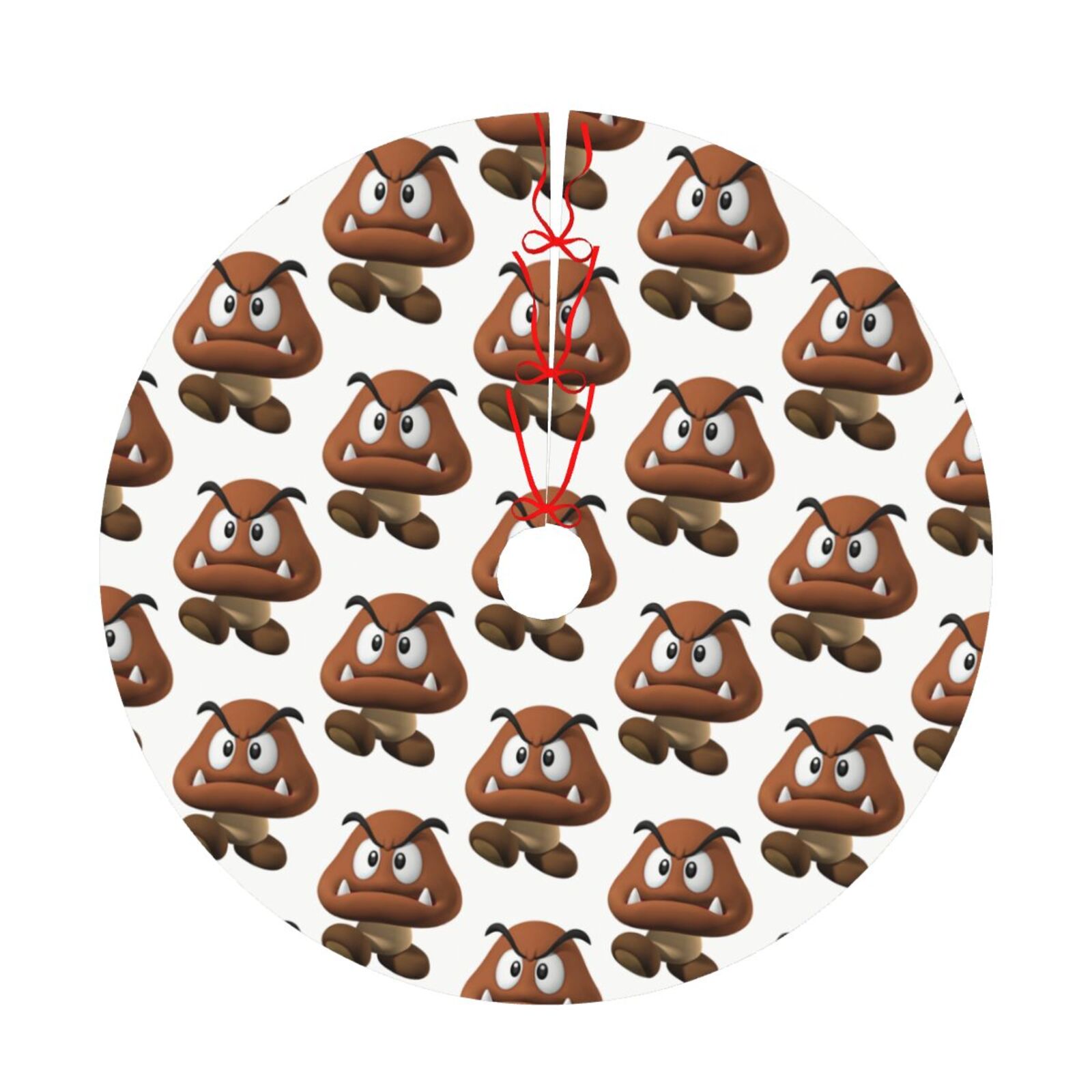 Super-Mario Goomba Christmas Tree Skirt 48 Inch,Soft and Funny Merry ...