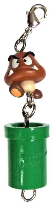 Super Mario Goomba & Warp Pipe Phone Danglers Charm Keychain - Walmart.com