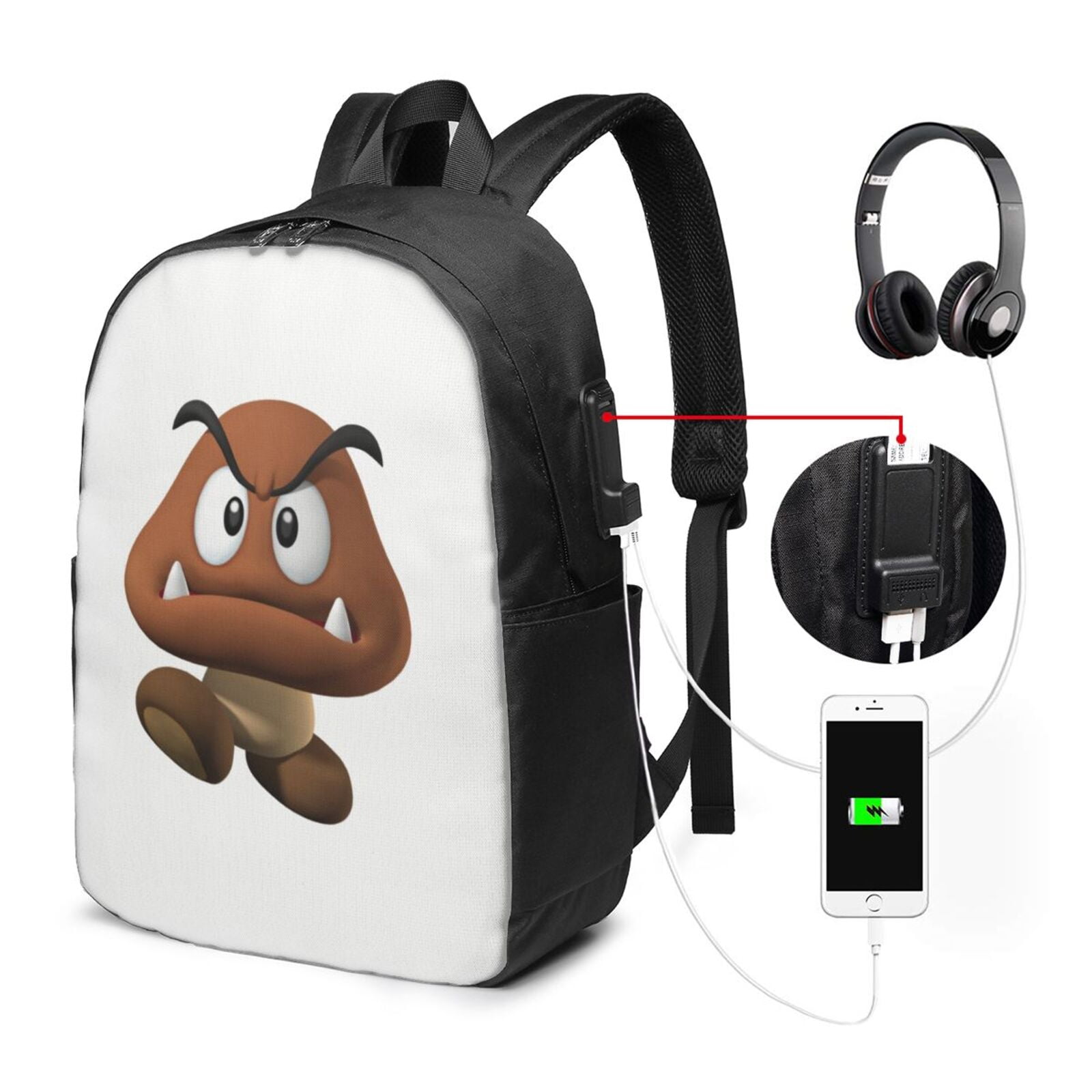 Super Mario Goomba2 Large Capacity School & Travel Backpack For Men ...