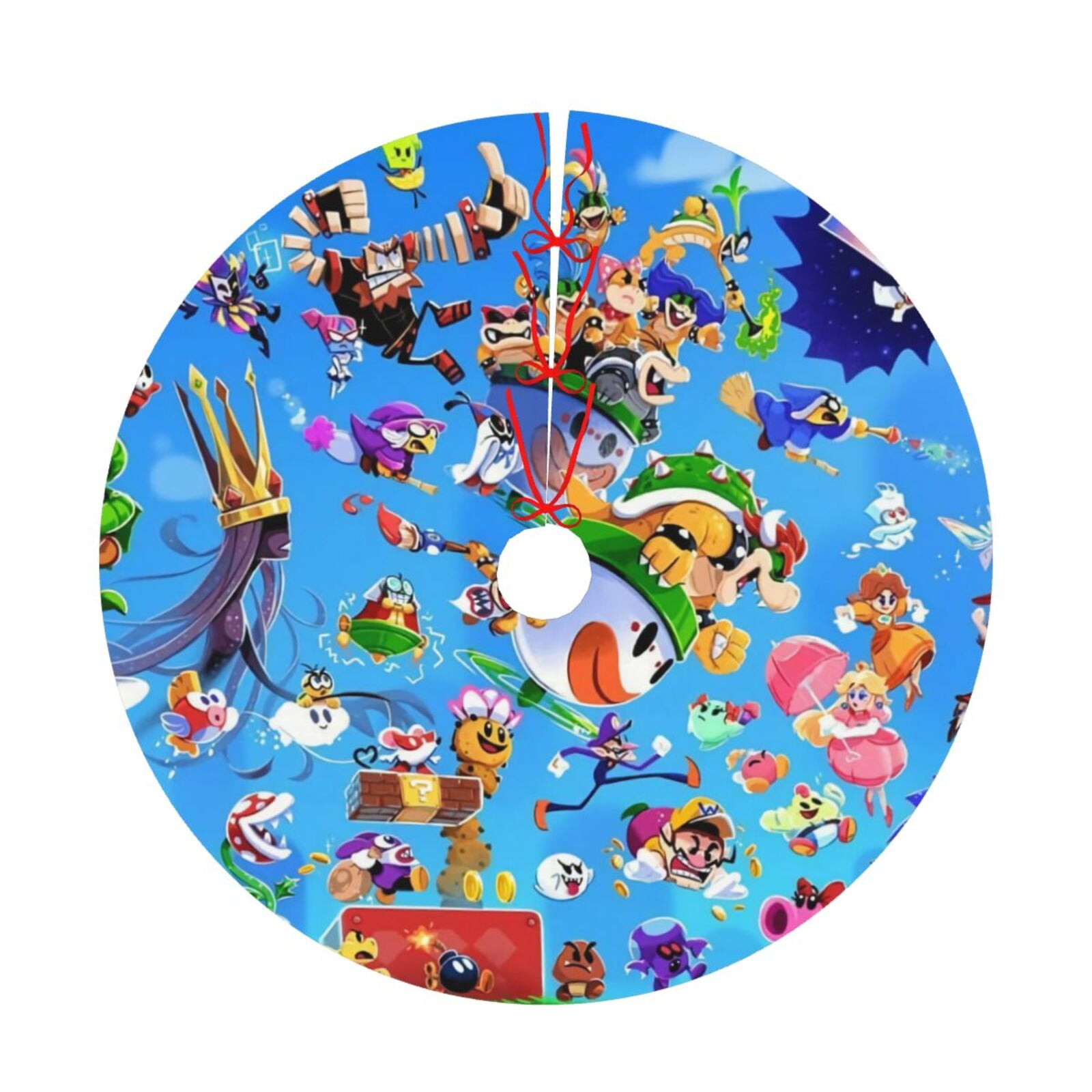 Super-Mario Group Christmas Tree Skirt 48 Inch,Soft and Funny Merry ...